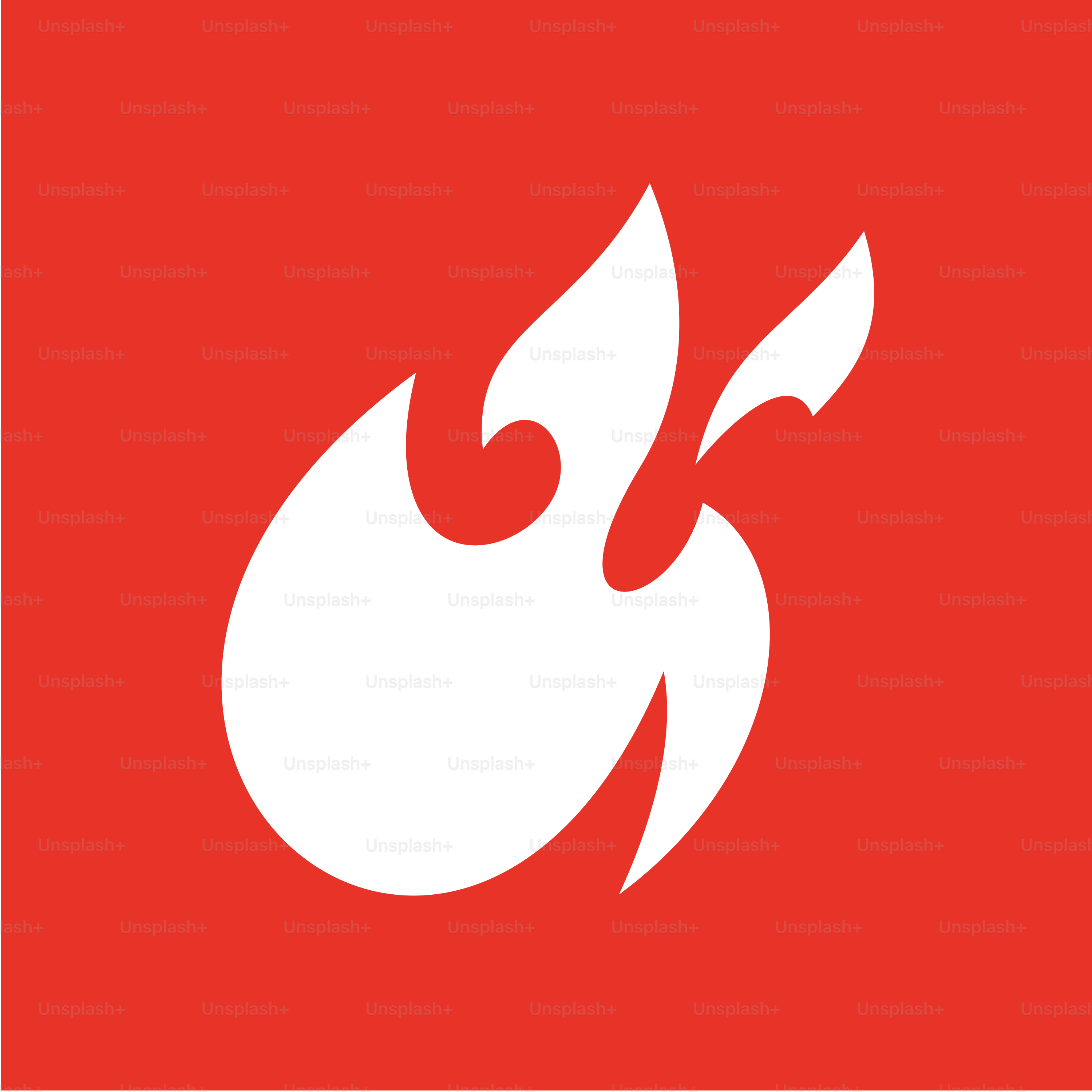 A red square with a white fire symbol vector – Conceptual Image on Unsplash