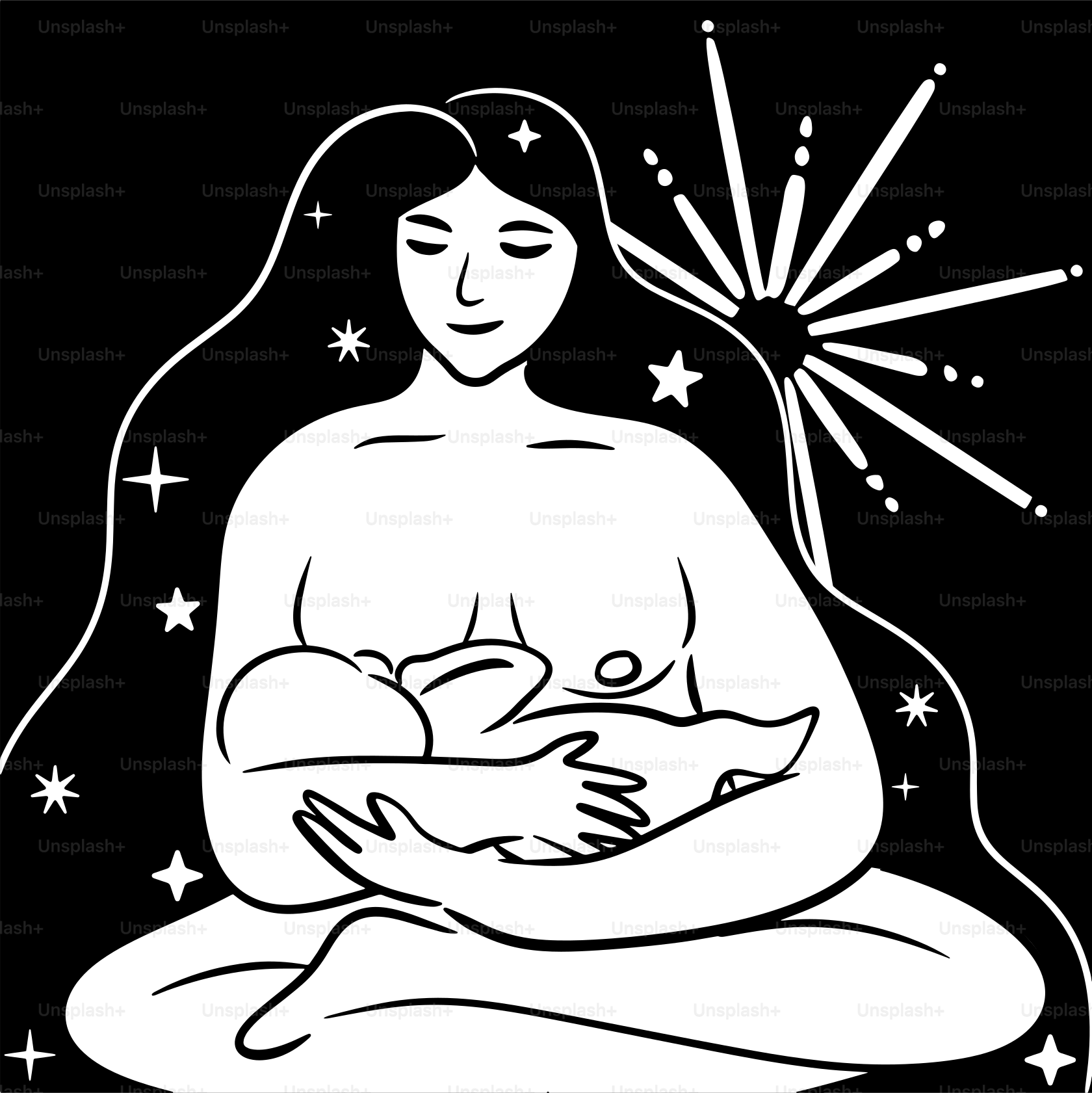 A woman holding a baby in her arms vector – Nursing Image on Unsplash