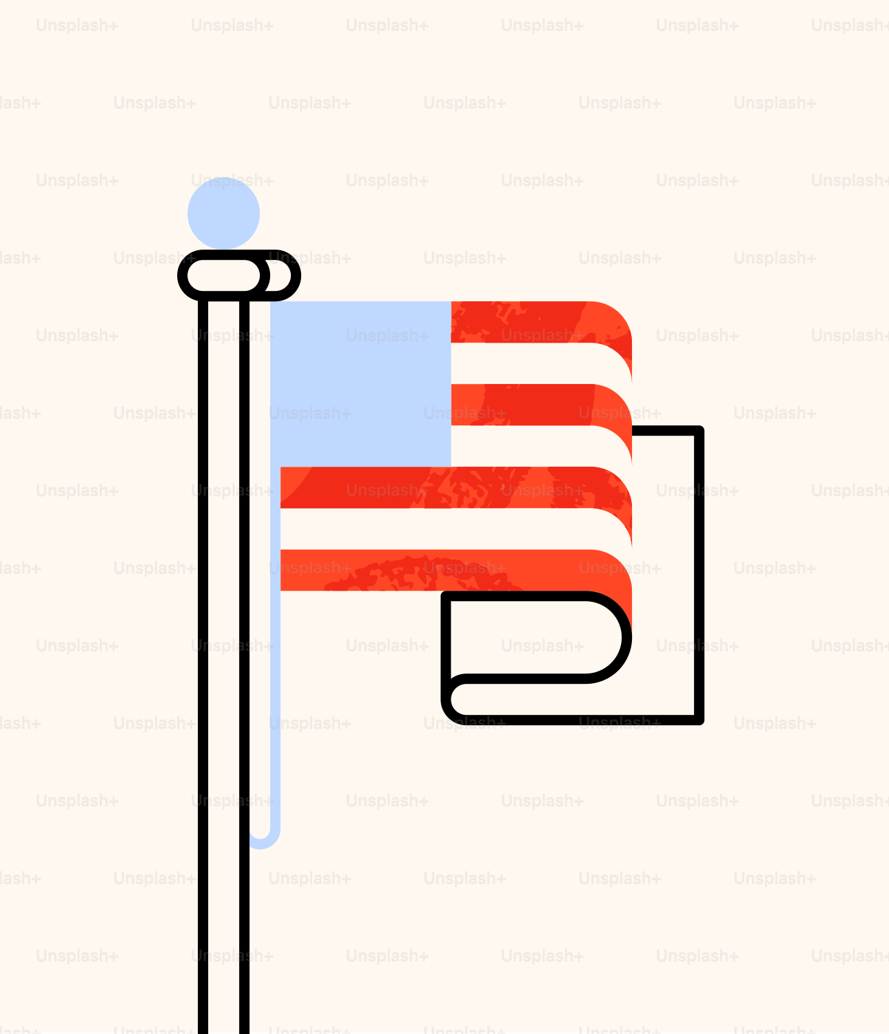 A red and white flag on a pole vector – Illustration Image on Unsplash