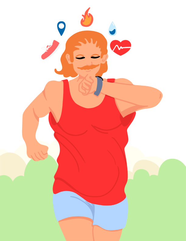 A woman in a red shirt and blue shorts vector – Fitness Image on Unsplash