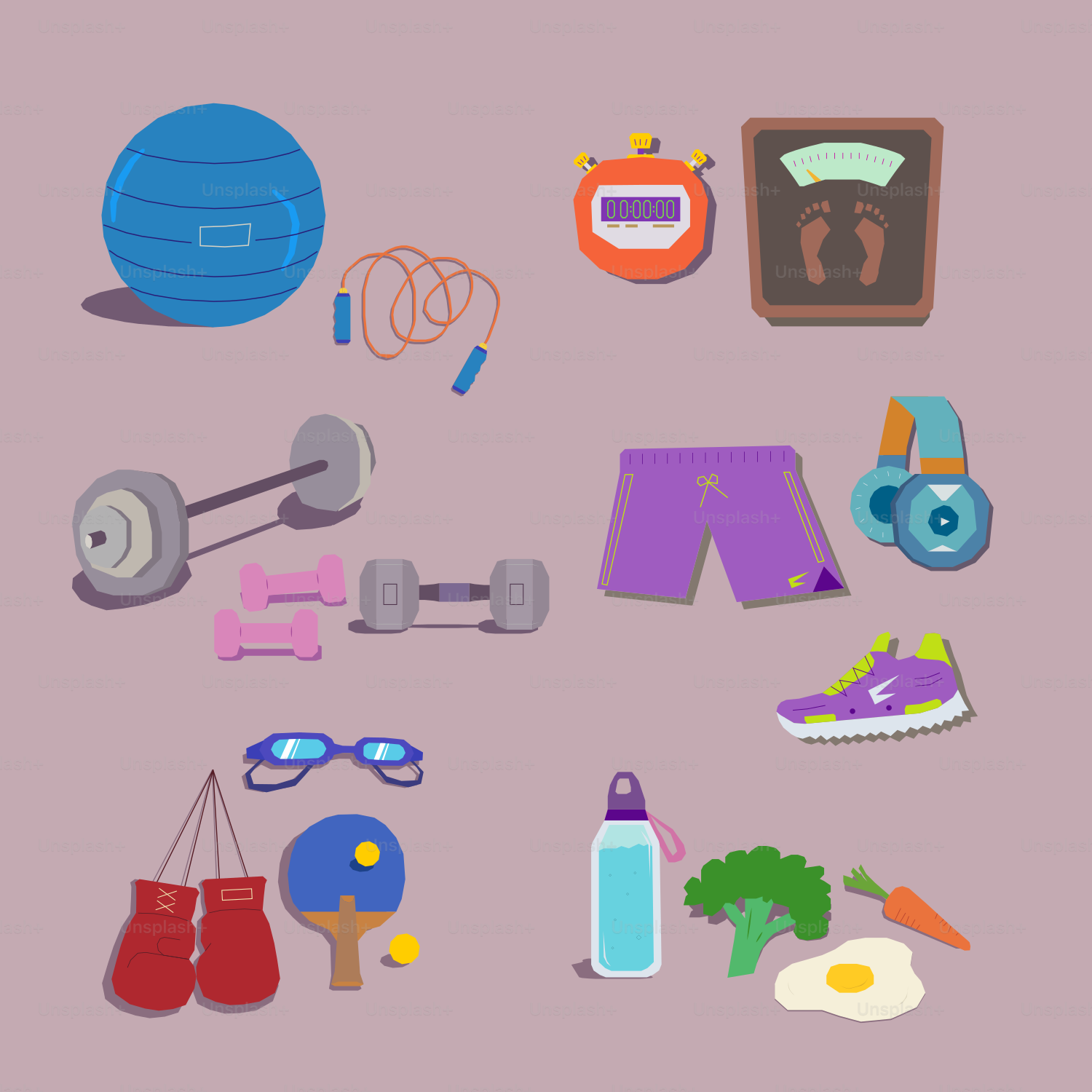 A picture of a variety of sports items vector – Dumbbells Image on Unsplash