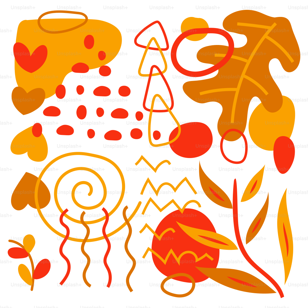 A picture of a bunch of different things on a white background vector ...