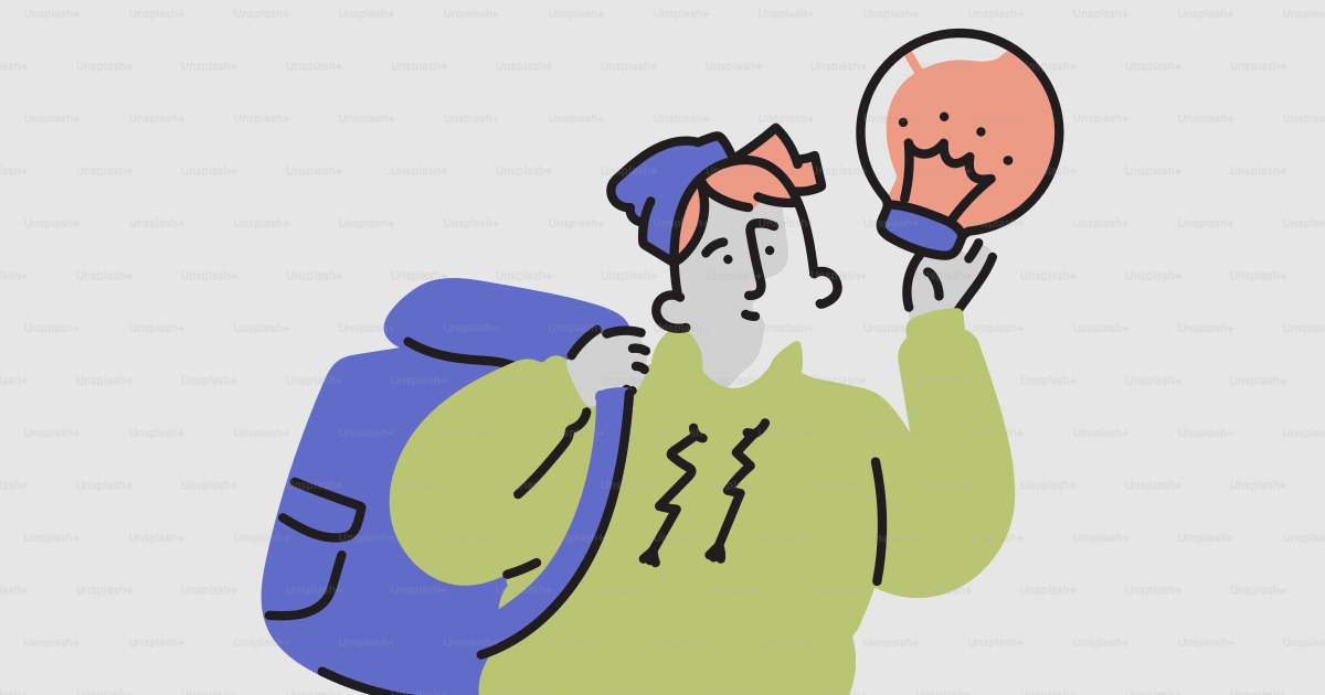 Um homem andando com uma mochila e uma mochila nas costas vetor ... Um homem andando com uma mochila e uma mochila nas costas vetor ...
