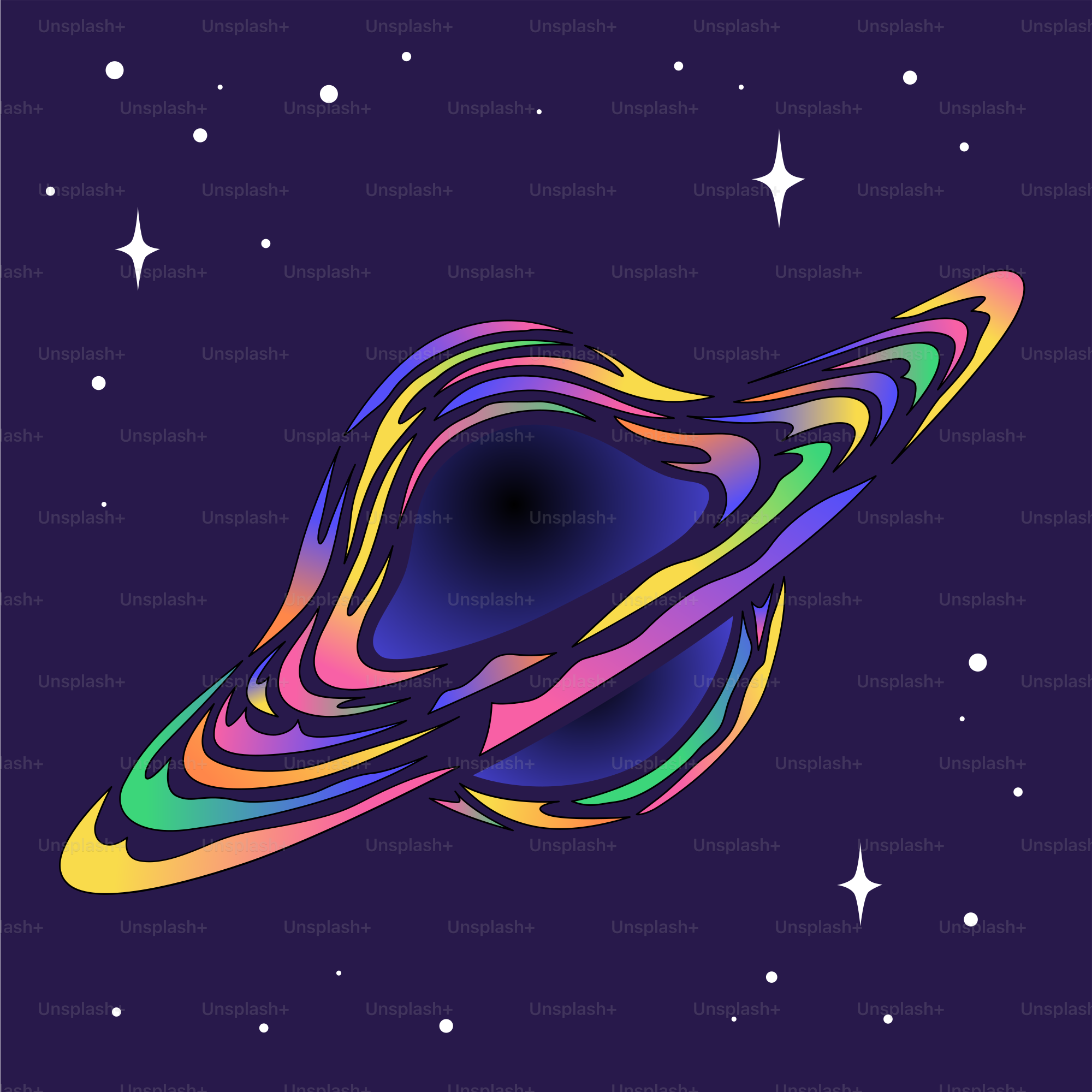 A picture of a saturn with stars in the background vector – Space Image ...