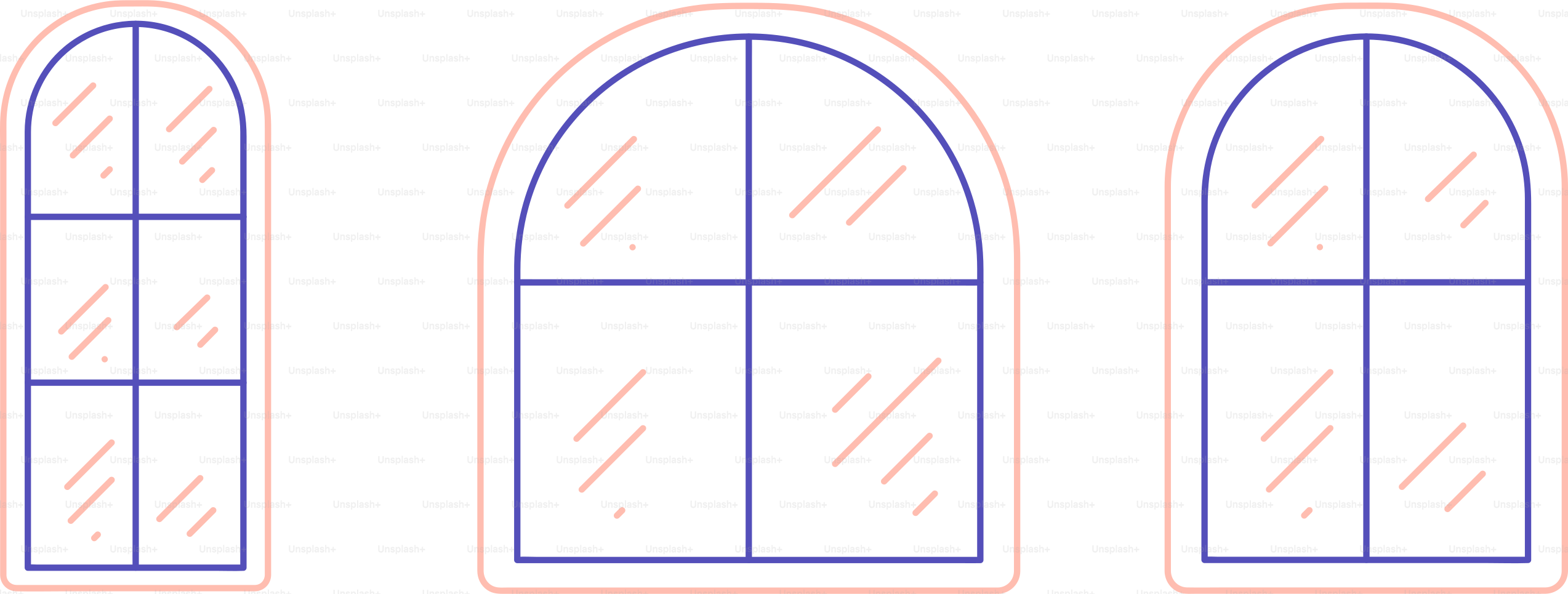 A drawing of a set of four arched windows vector – Simple Image on Unsplash