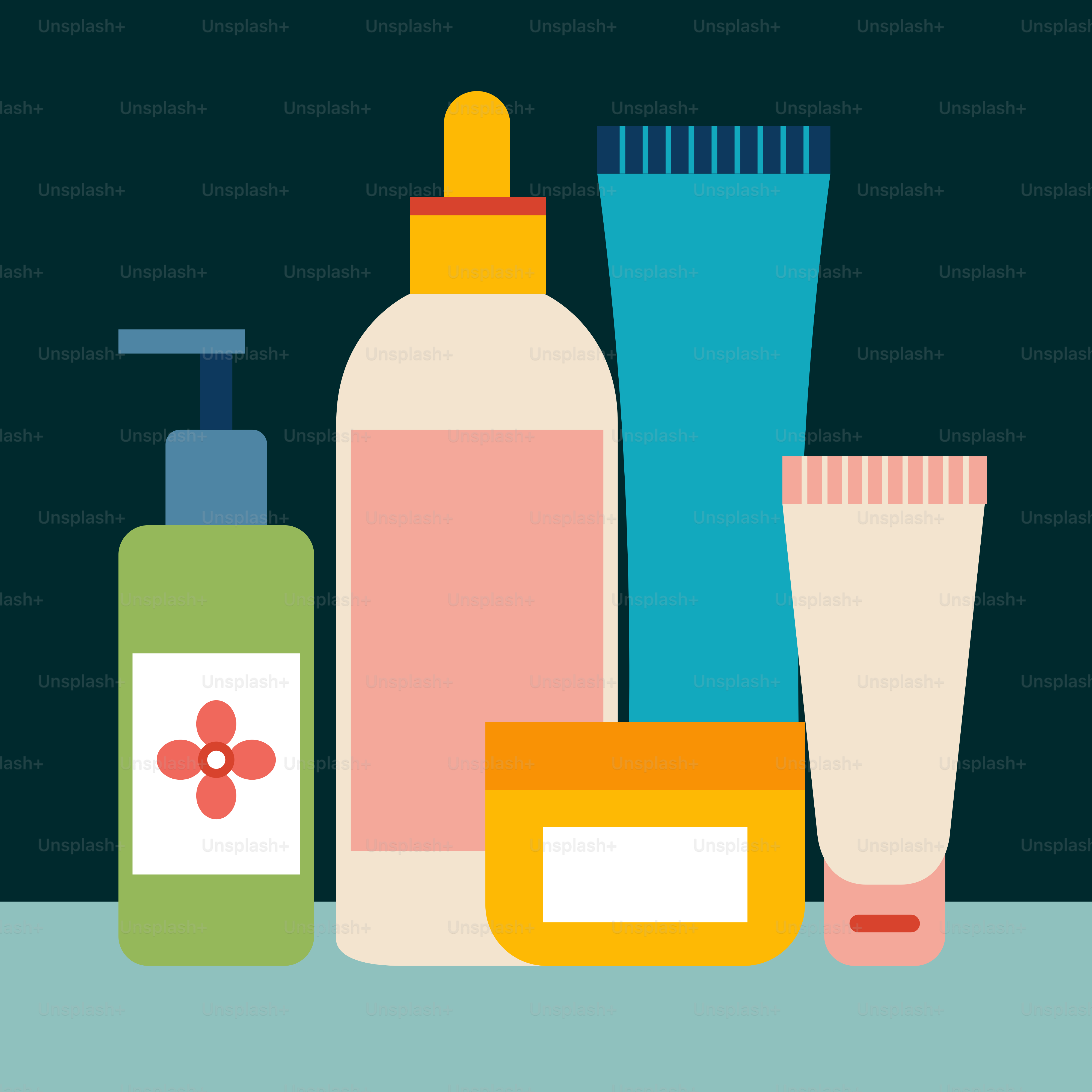 A bottle of lotion, a tube of lotion, and a tube of vector – Beauty ...