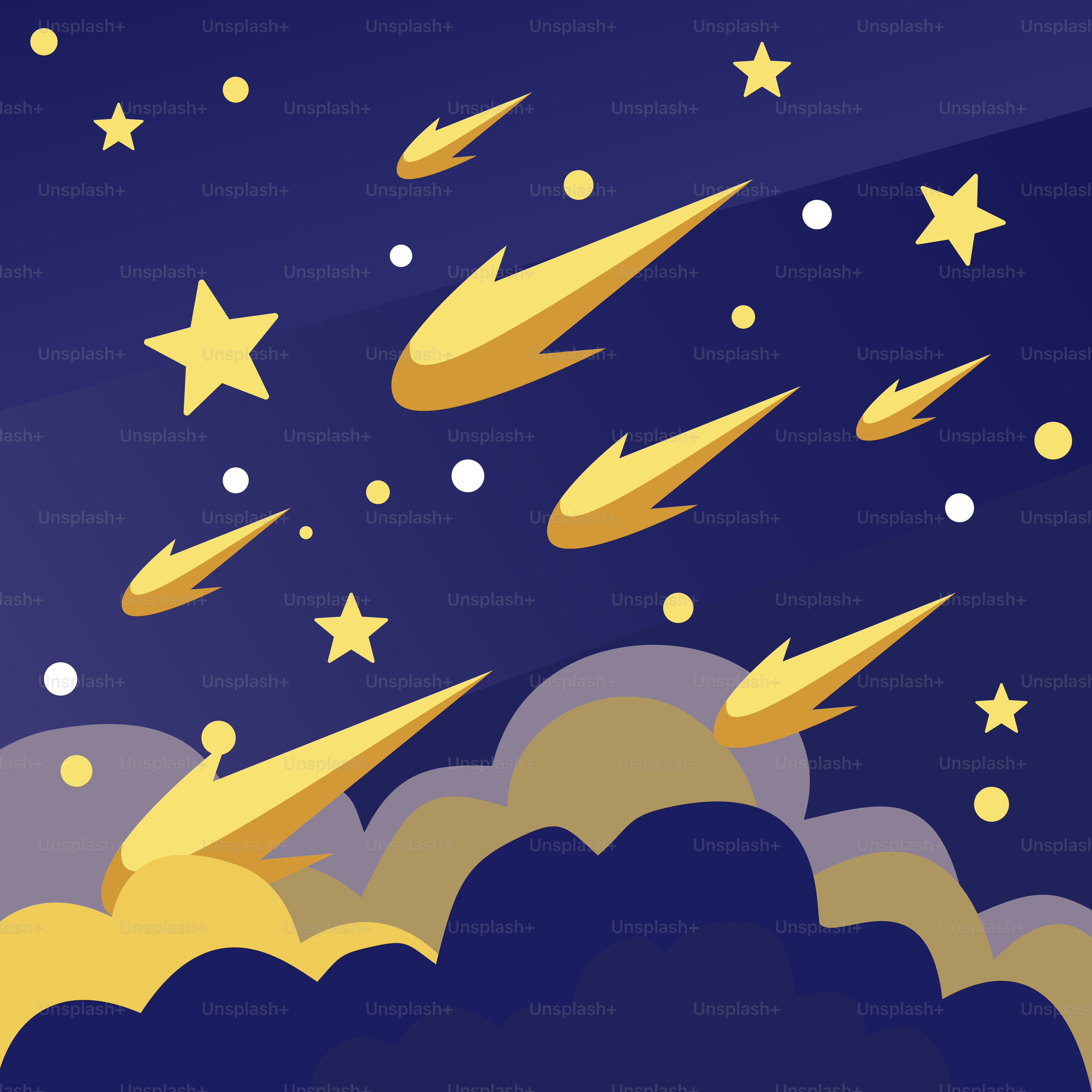 Vektor Langit malam dengan bintang dan awan – Gambar Antariksa di Unsplash