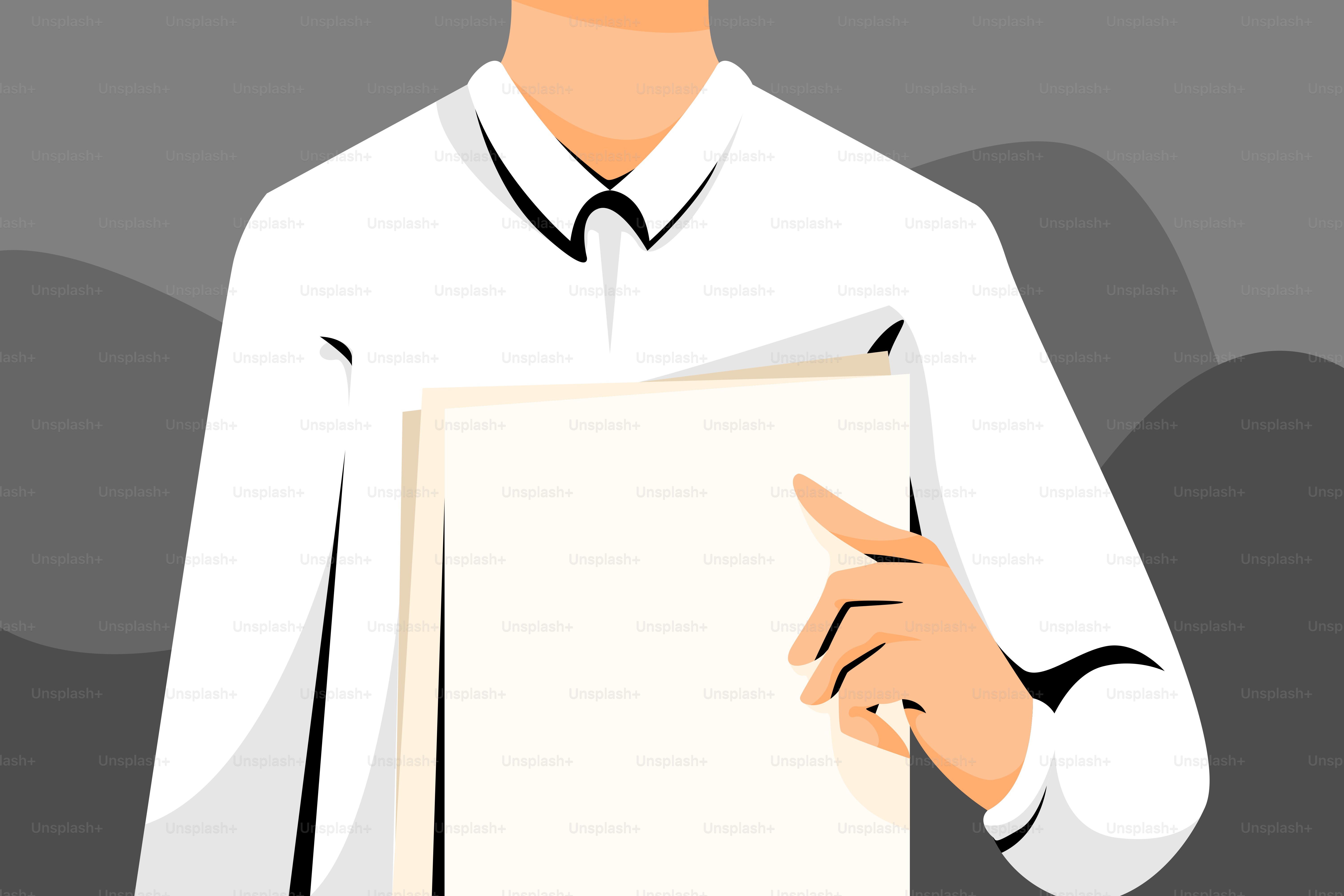 A man holding a piece of paper in his hands vector – Newspaper Image on ...