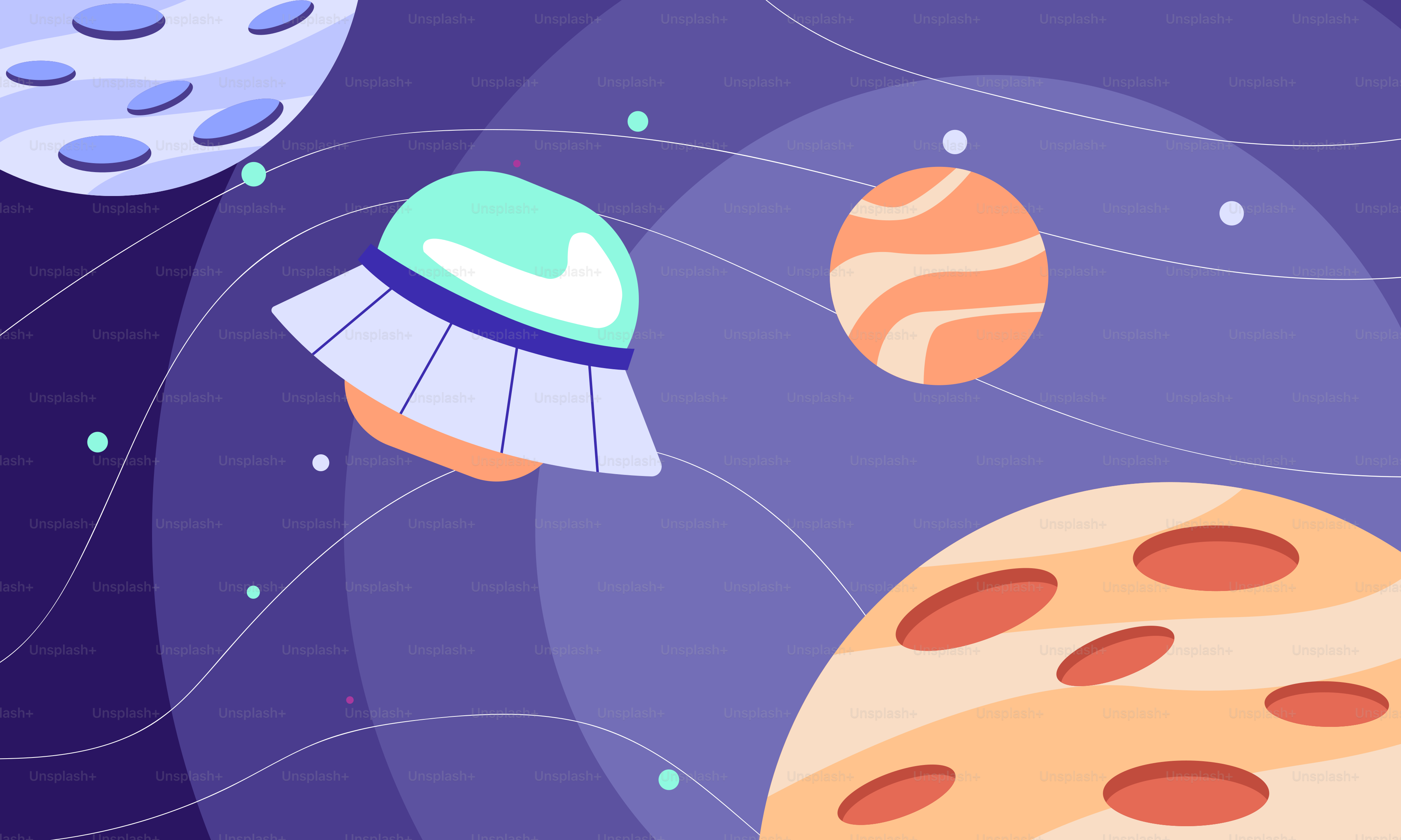 A space scene with a satellite and planets vector – Wallpaper Image on Unsplash