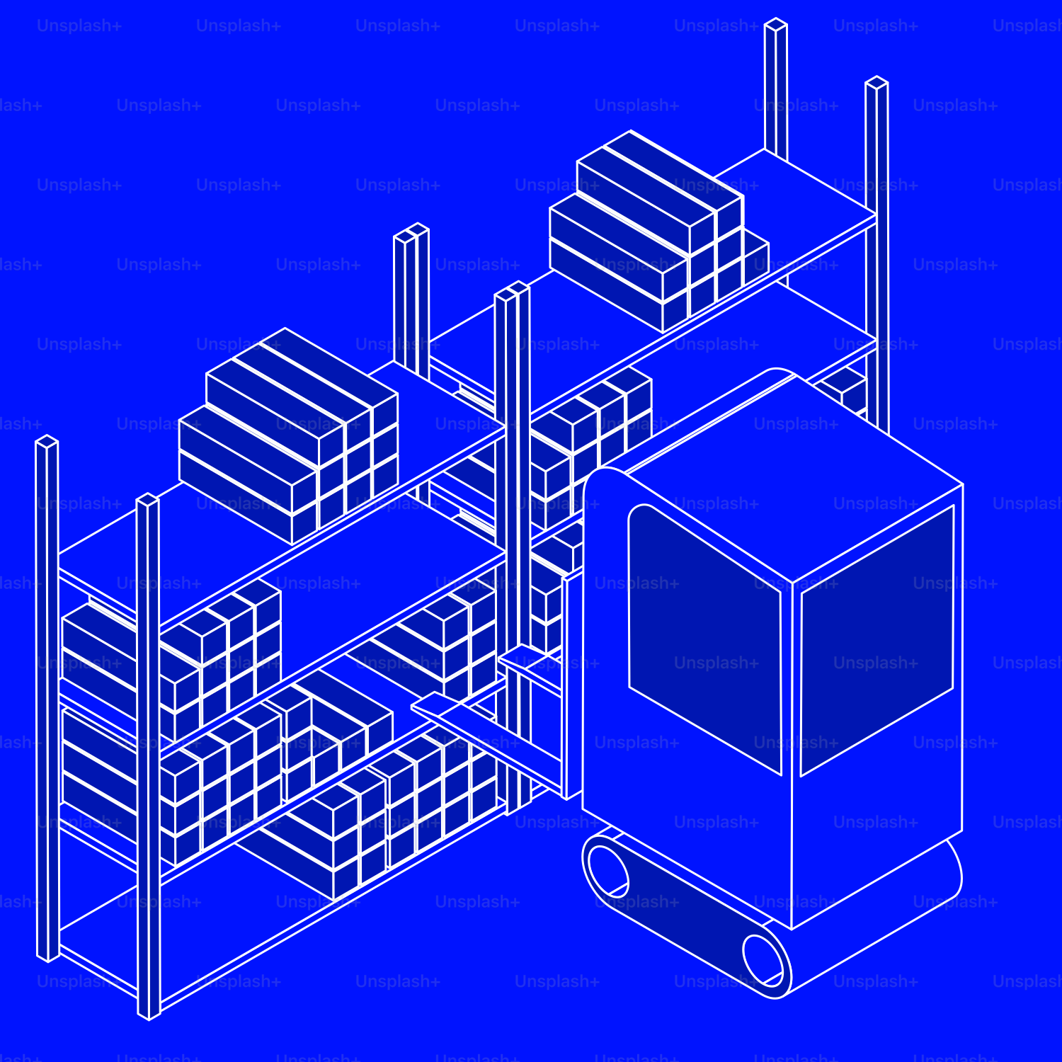 Um desenho de uma planta de um rack de armazenamento vetor – Imagem ...