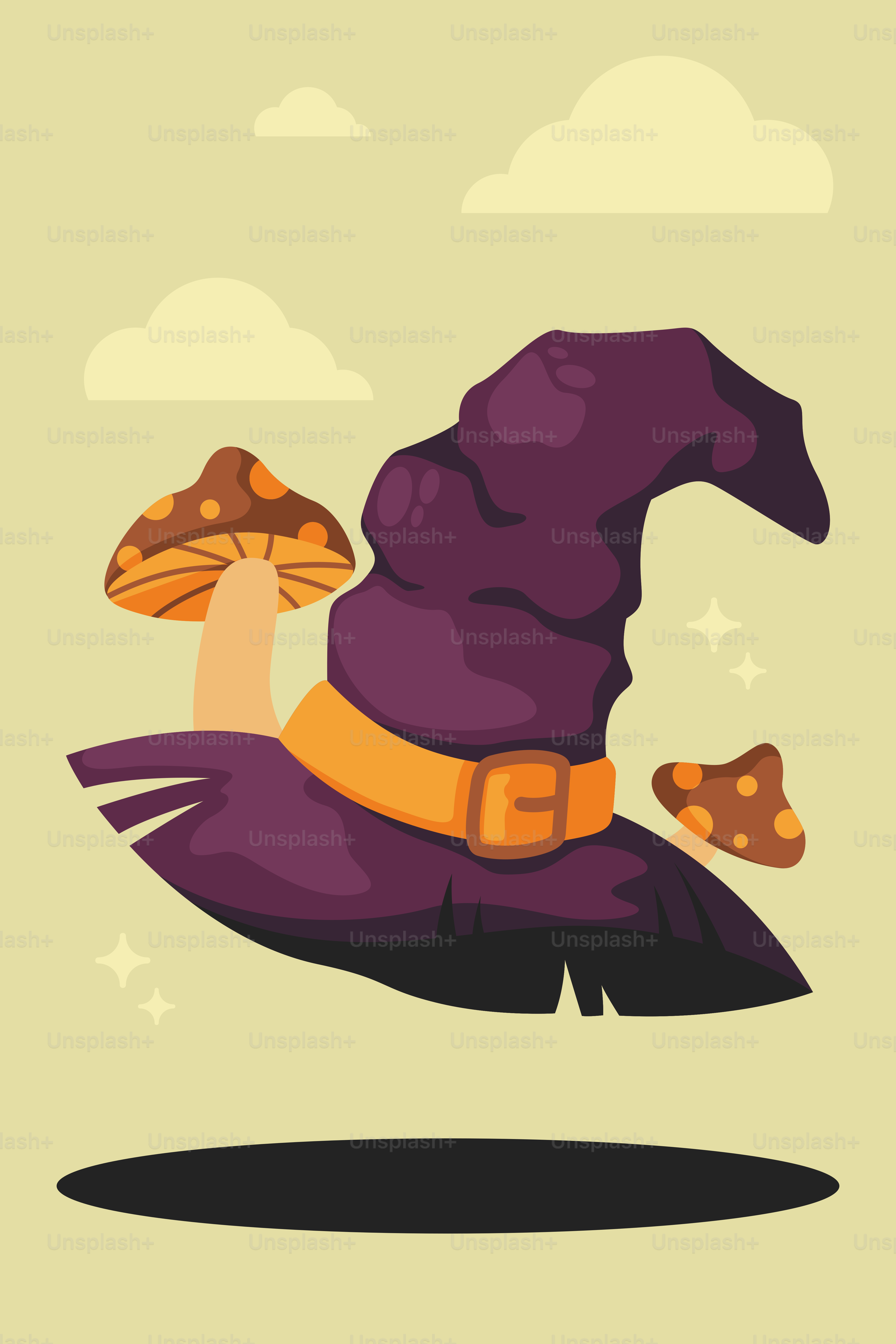 Una caricatura de un mago volando por el aire vector – Imagen de Vector ...