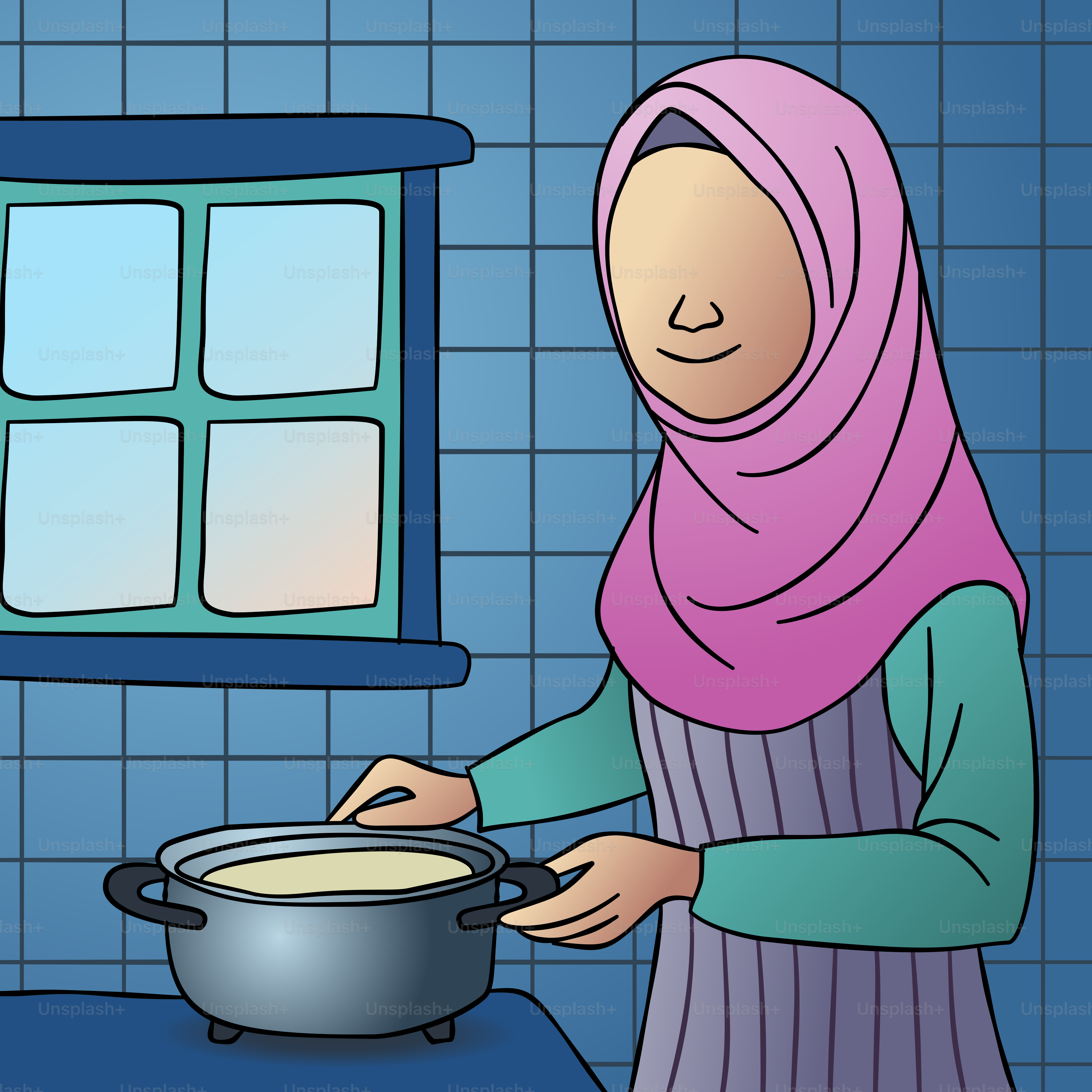 A woman in a hijab is cooking in a kitchen vector – Food Image on Unsplash