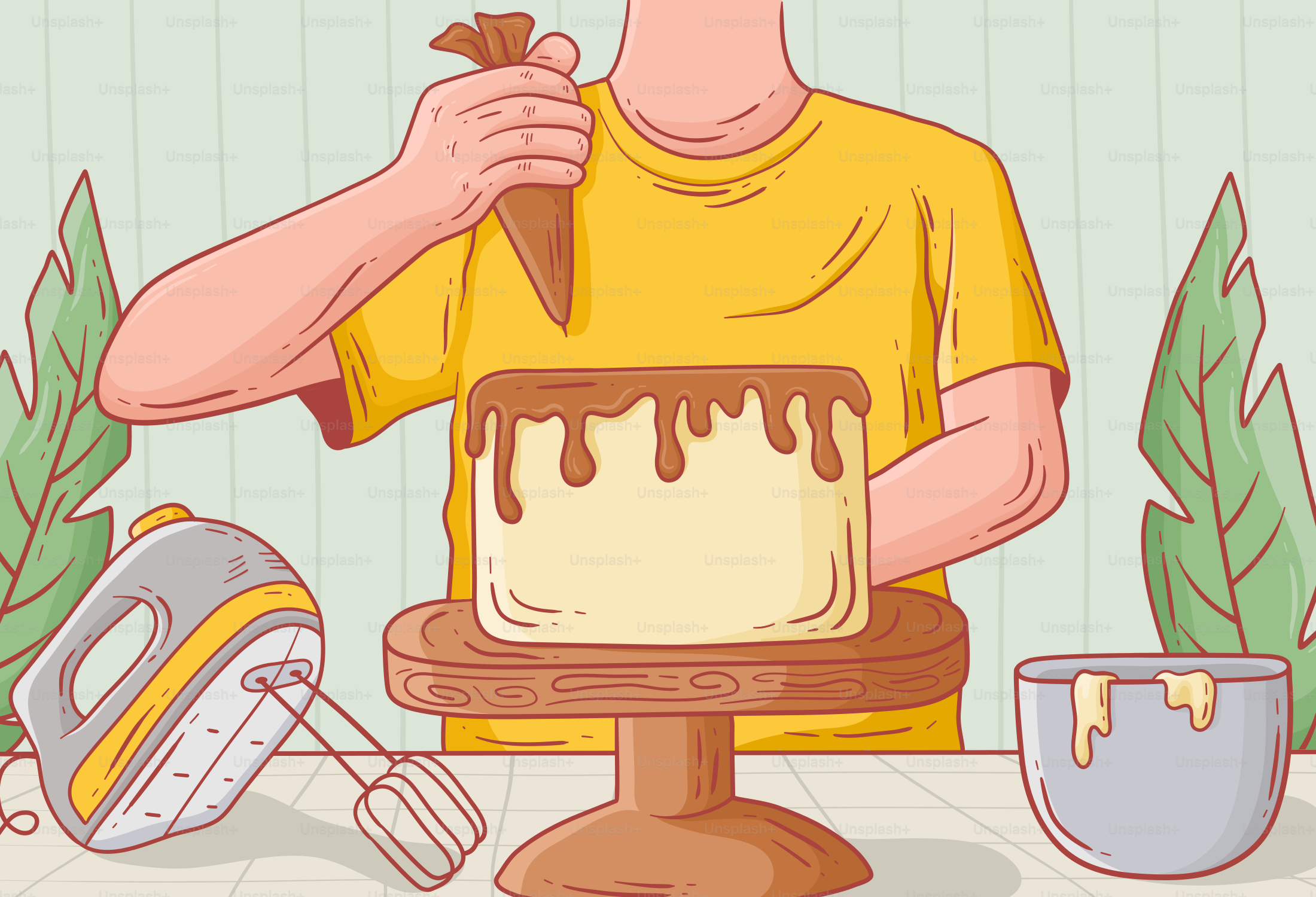 A man is cutting a cake with a knife vector – Baker Image on Unsplash