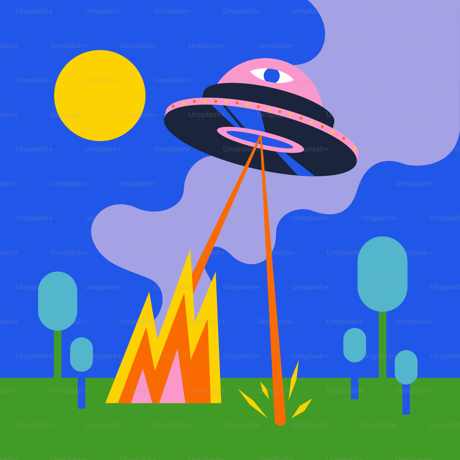 Un alienígena azul de pie frente a un coche vector – Imagen de Espacio ...