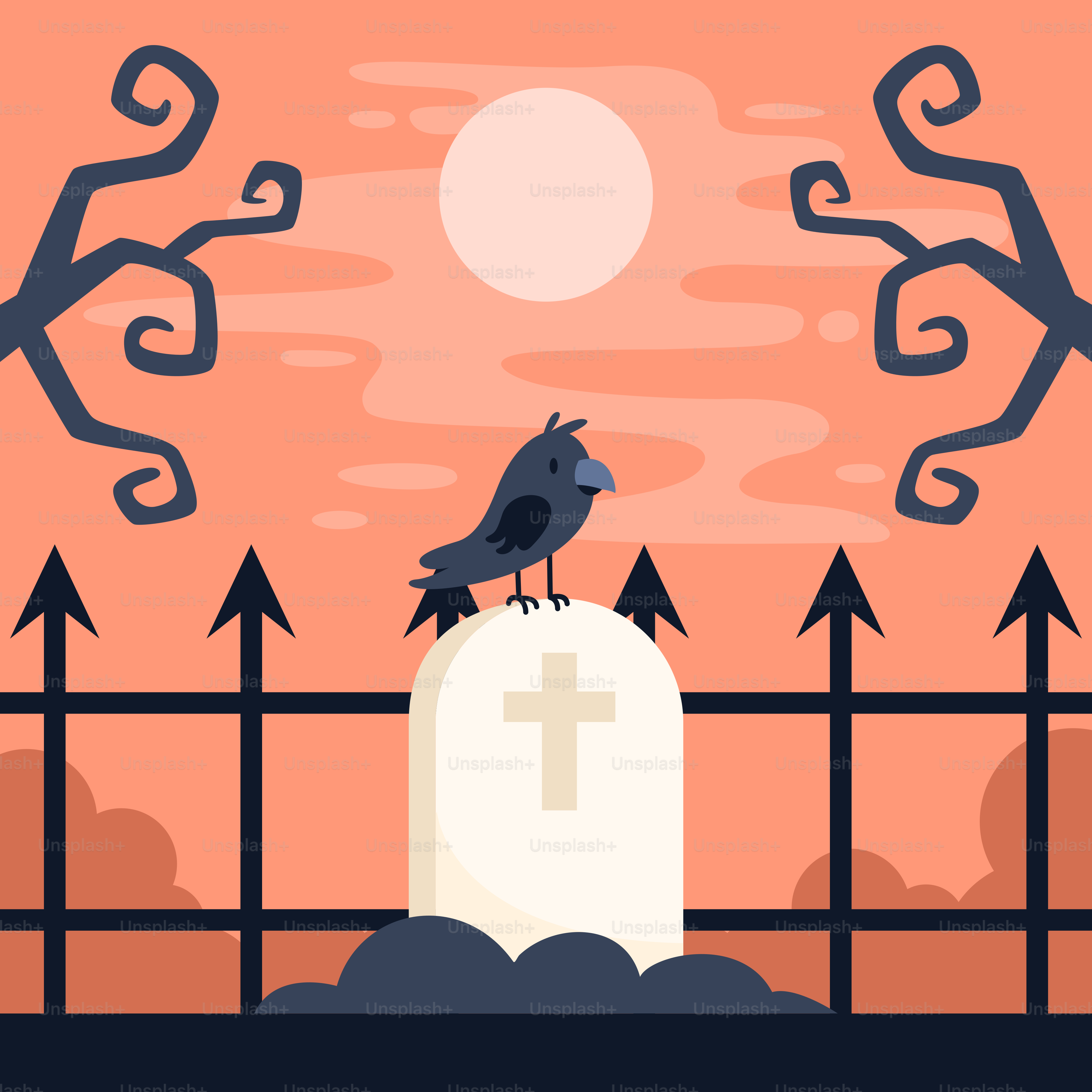 A black bird sitting on top of a grave vector – Grave Image on Unsplash