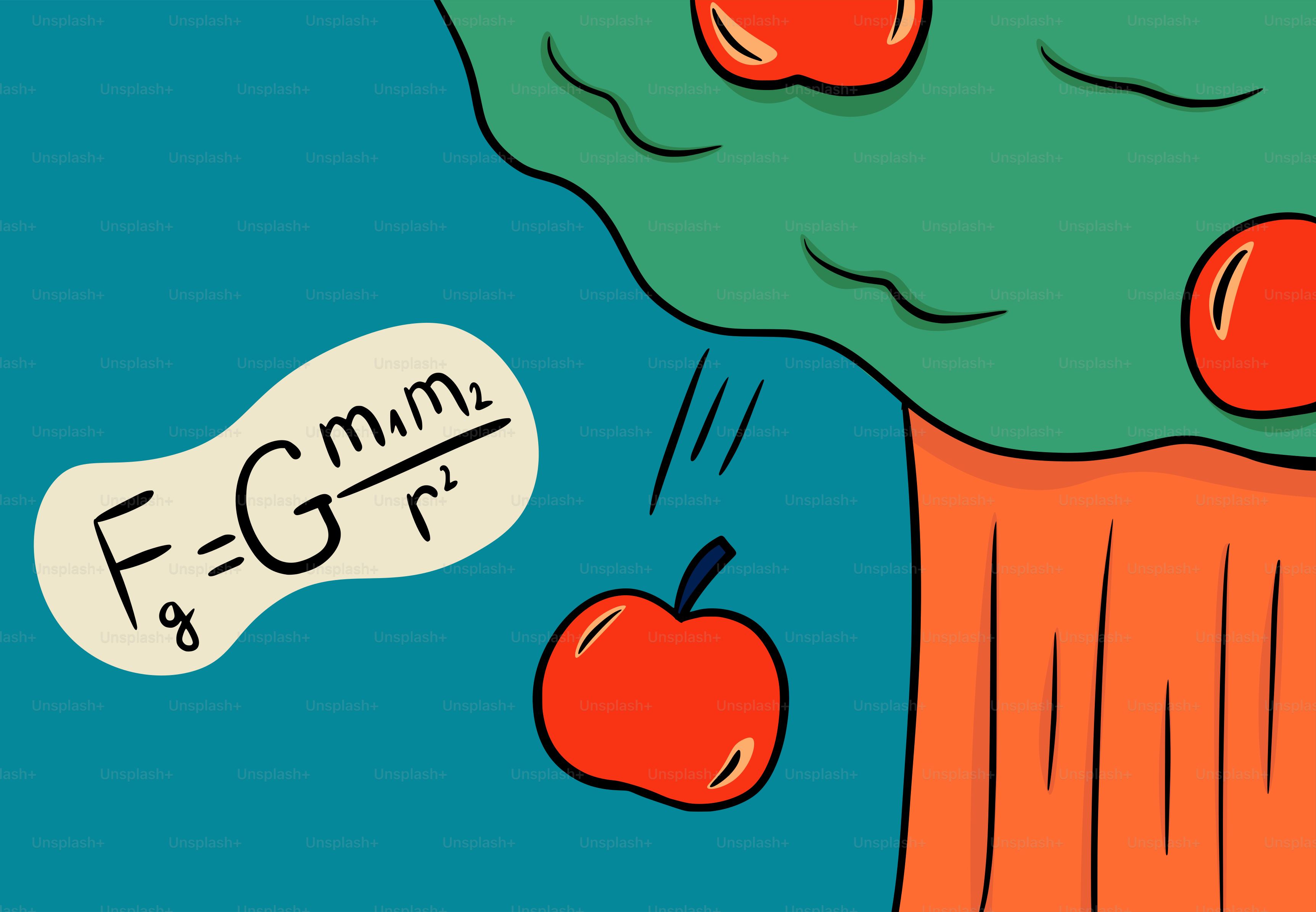 A cartoon of a tree with apples on it vector – Gravity Image on Unsplash