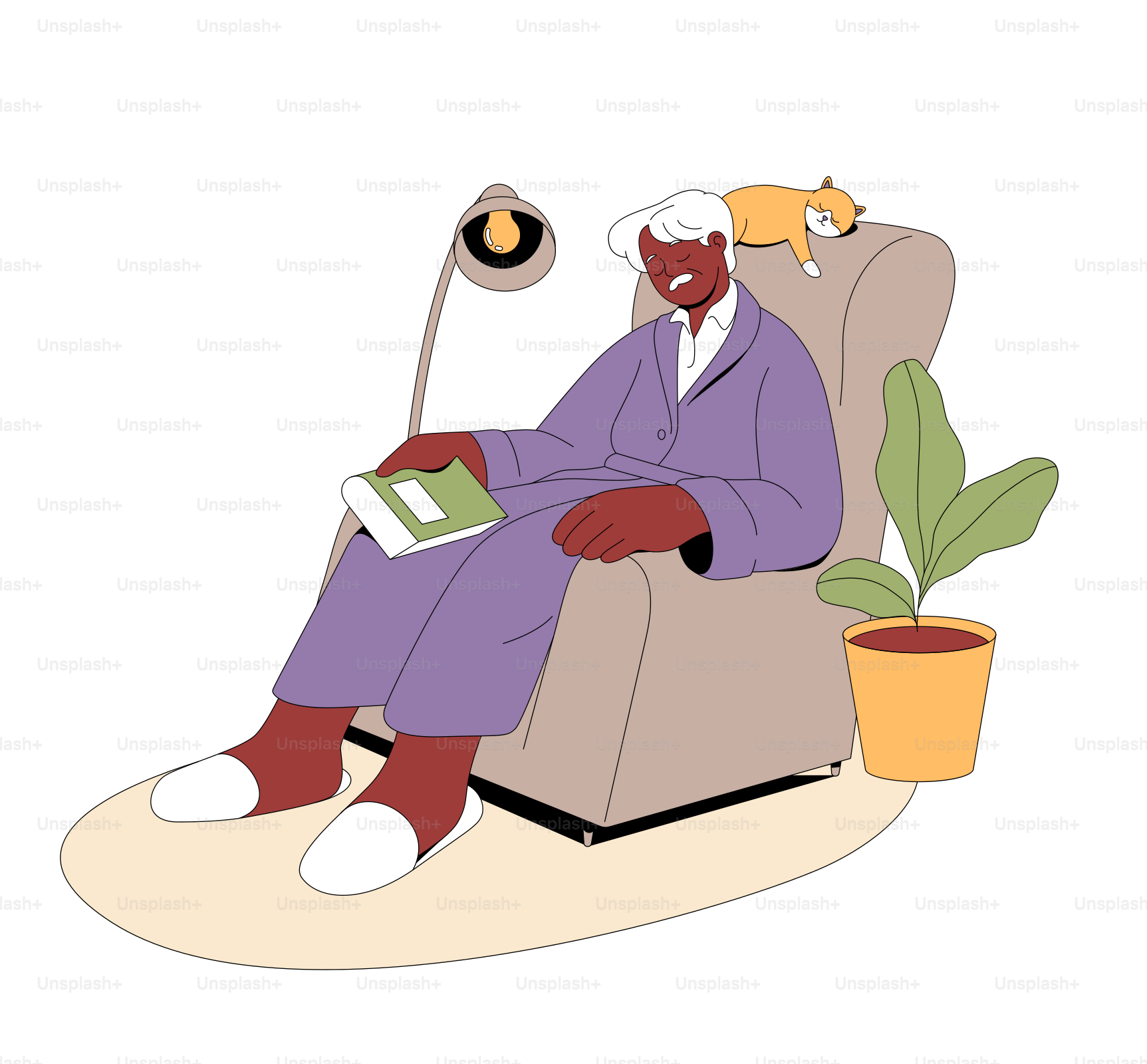 A man sitting in a chair reading a book vector – Dozing Image on Unsplash