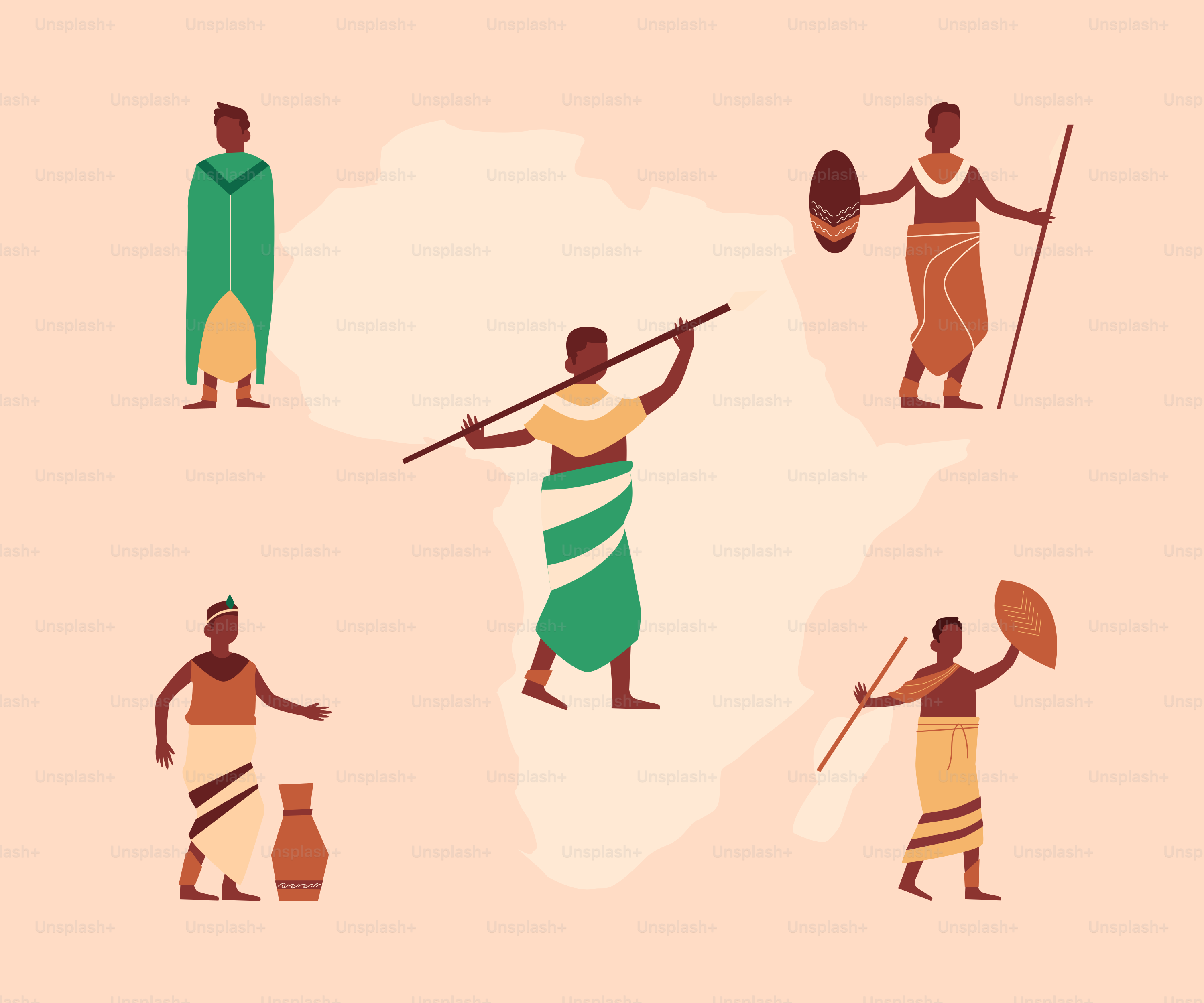 A group of people with different types of clothing vector – Vector ...