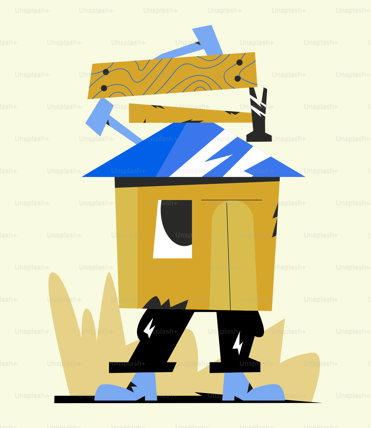 Vektor Gambar rumah dengan atap biru – Gambar Rumah di Unsplash