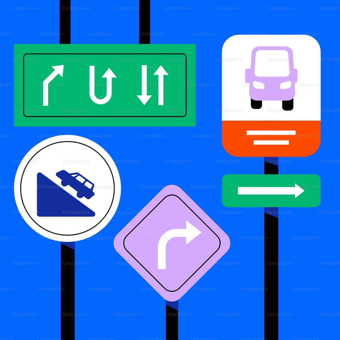 A bunch of signs that are on a pole vector – Illustration Image on Unsplash