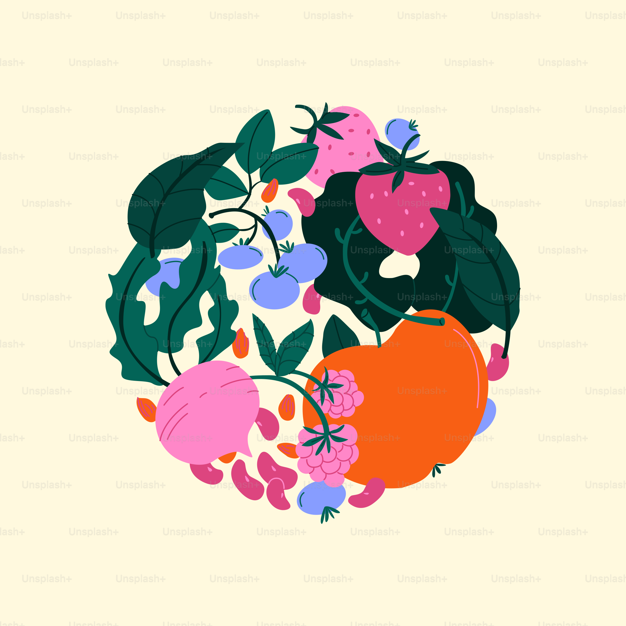 Une image d’une grappe de fruits sur un fond blanc vectoriel – Image de ...