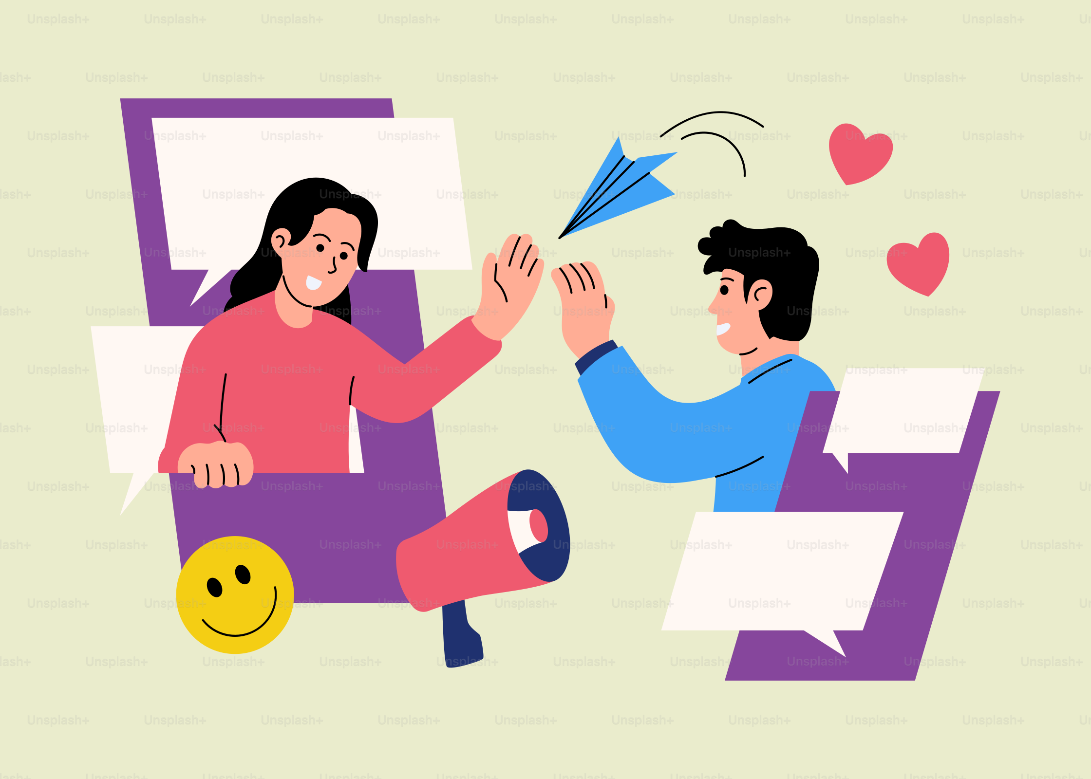 Un hombre con un megáfono y la foto de un hombre con un megáfono vector ...