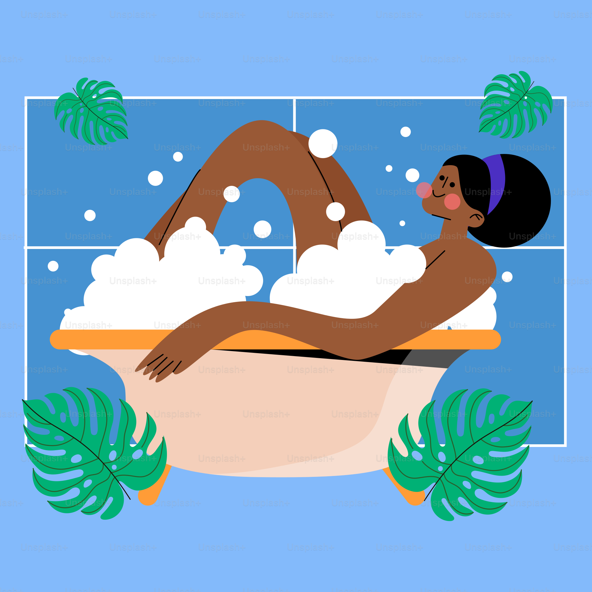 A woman taking a bath in a bathtub vector – Bubble bath Image on Unsplash