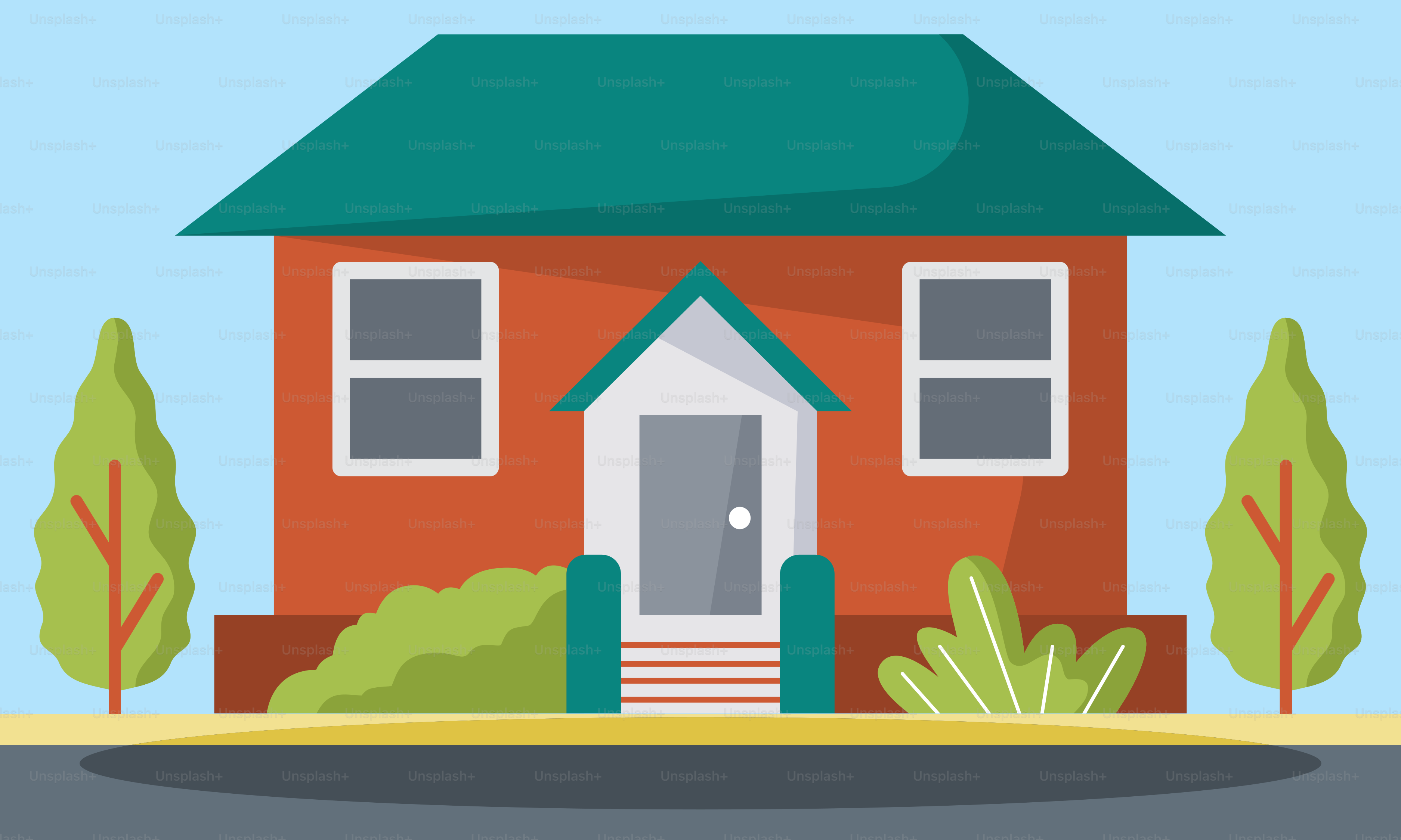 Una casa roja con un techo verde vector – Imagen de Casa en Unsplash