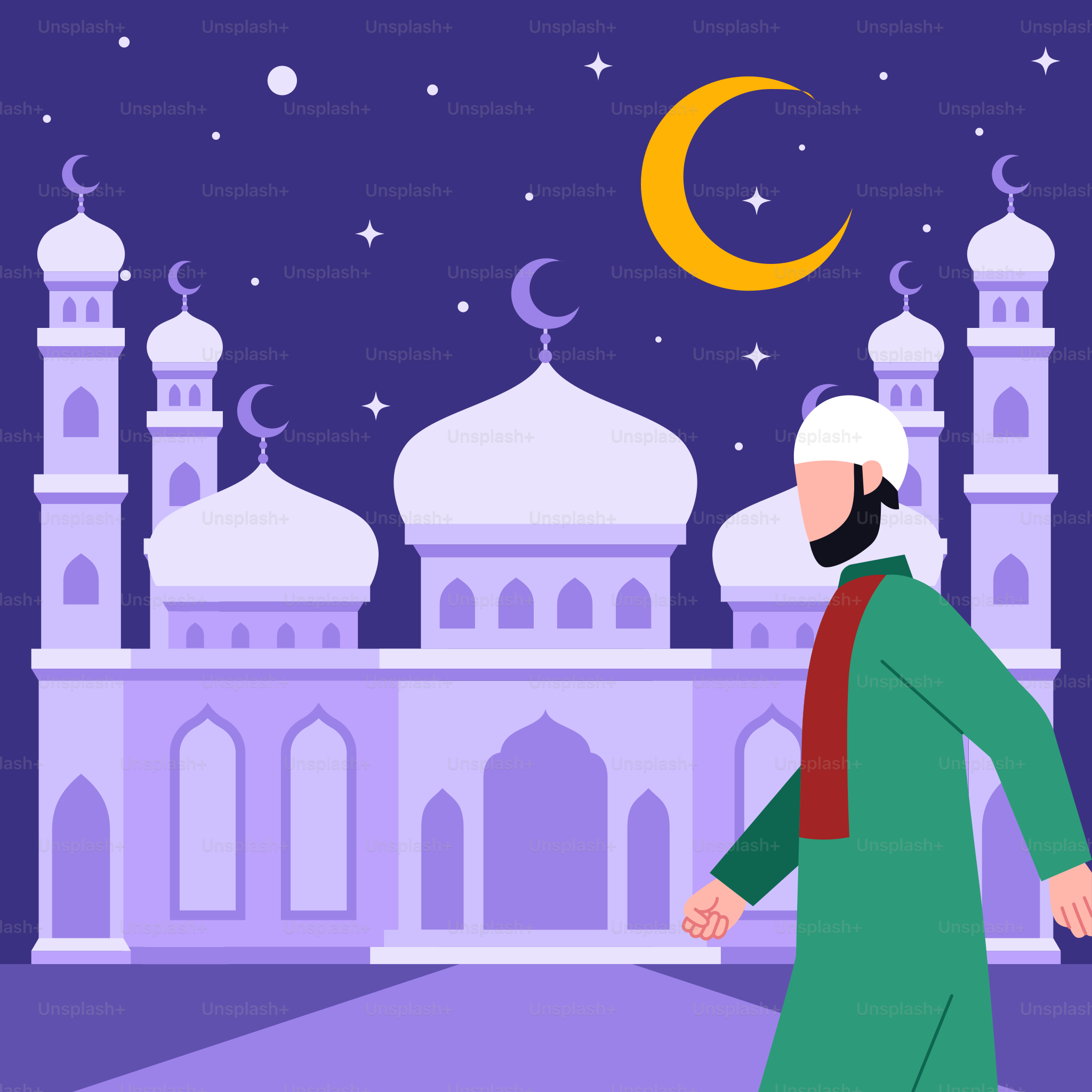 A man walking in front of a mosque vector – Go to mosque Image on Unsplash