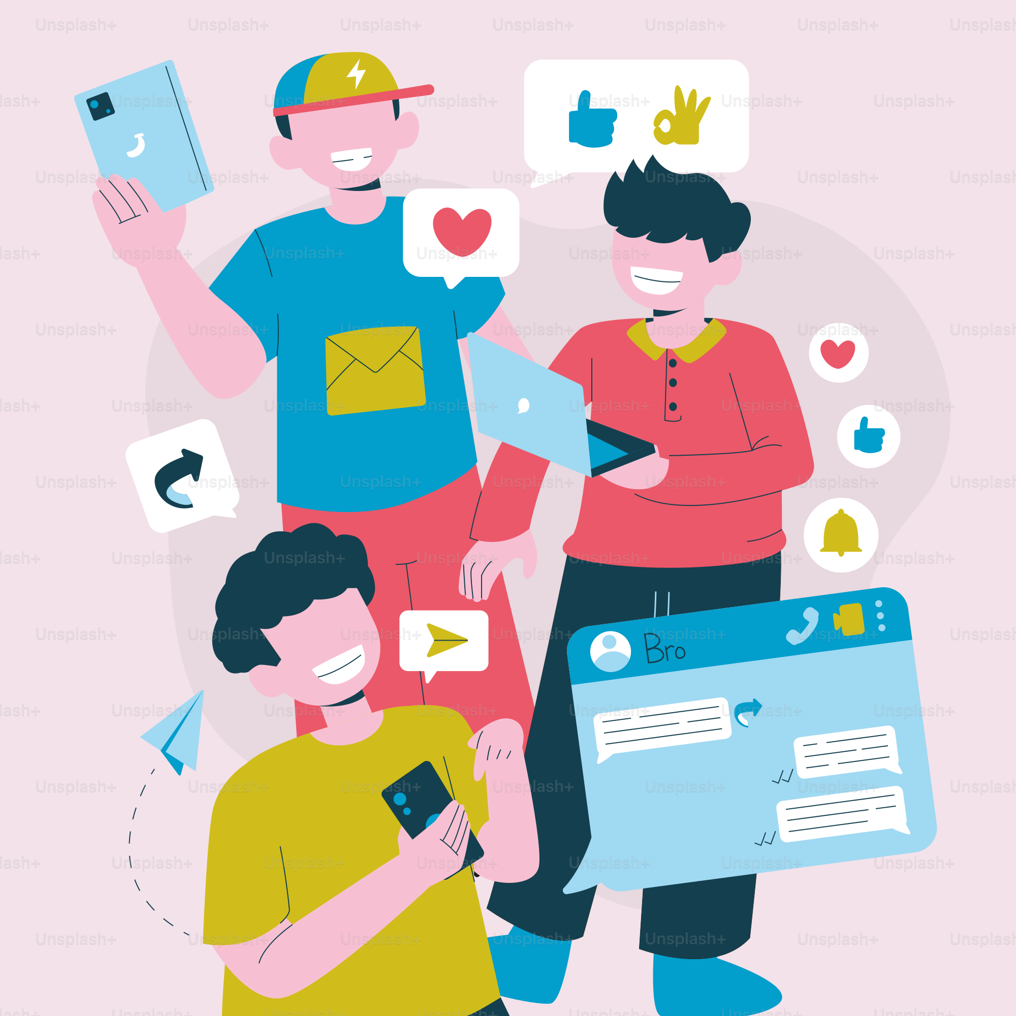 Un uomo che scrive su un grande manifesto vettoriale – Immagine di Reti ...