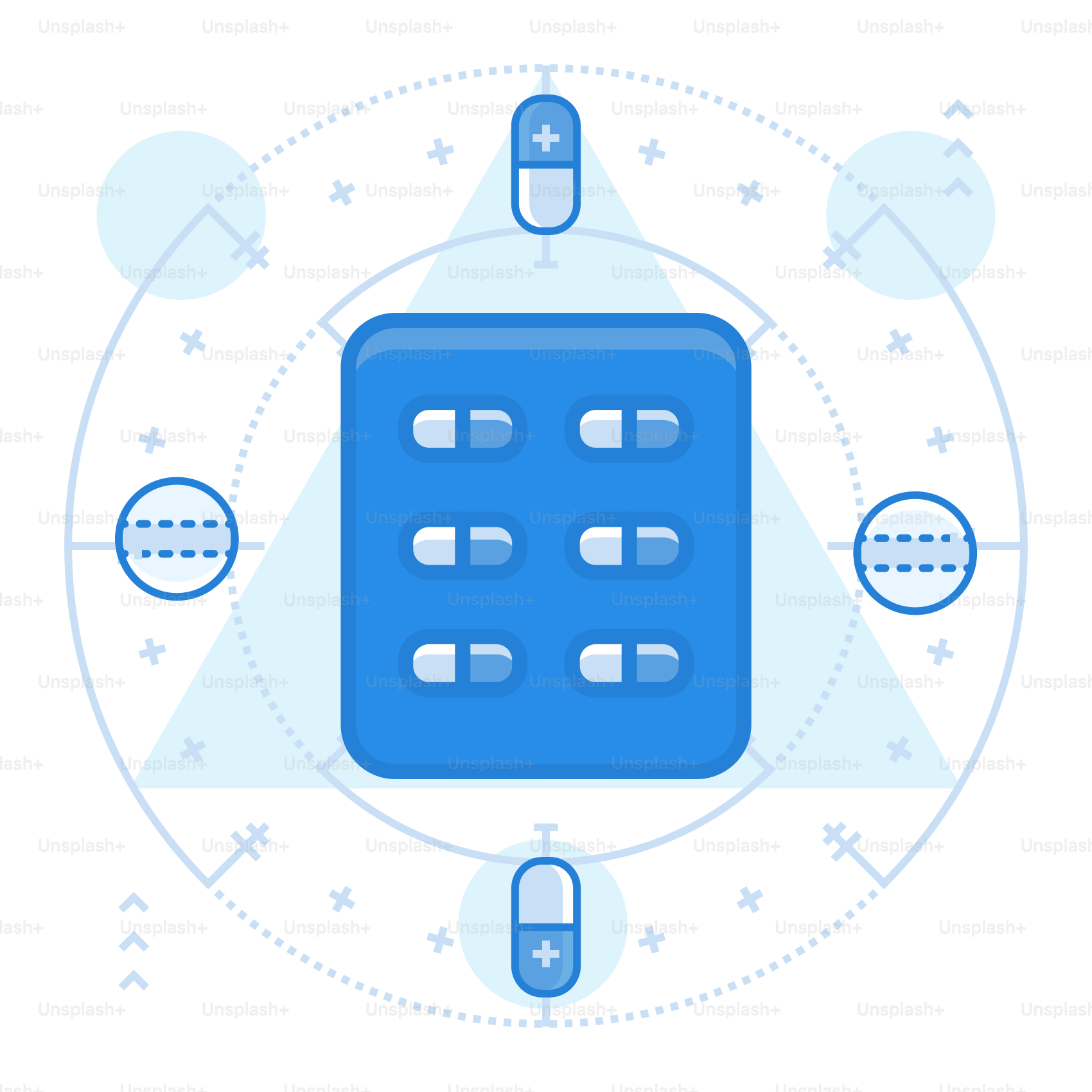 Un icono azul con fondo blanco vector – Imagen de Cuidado de la salud ...