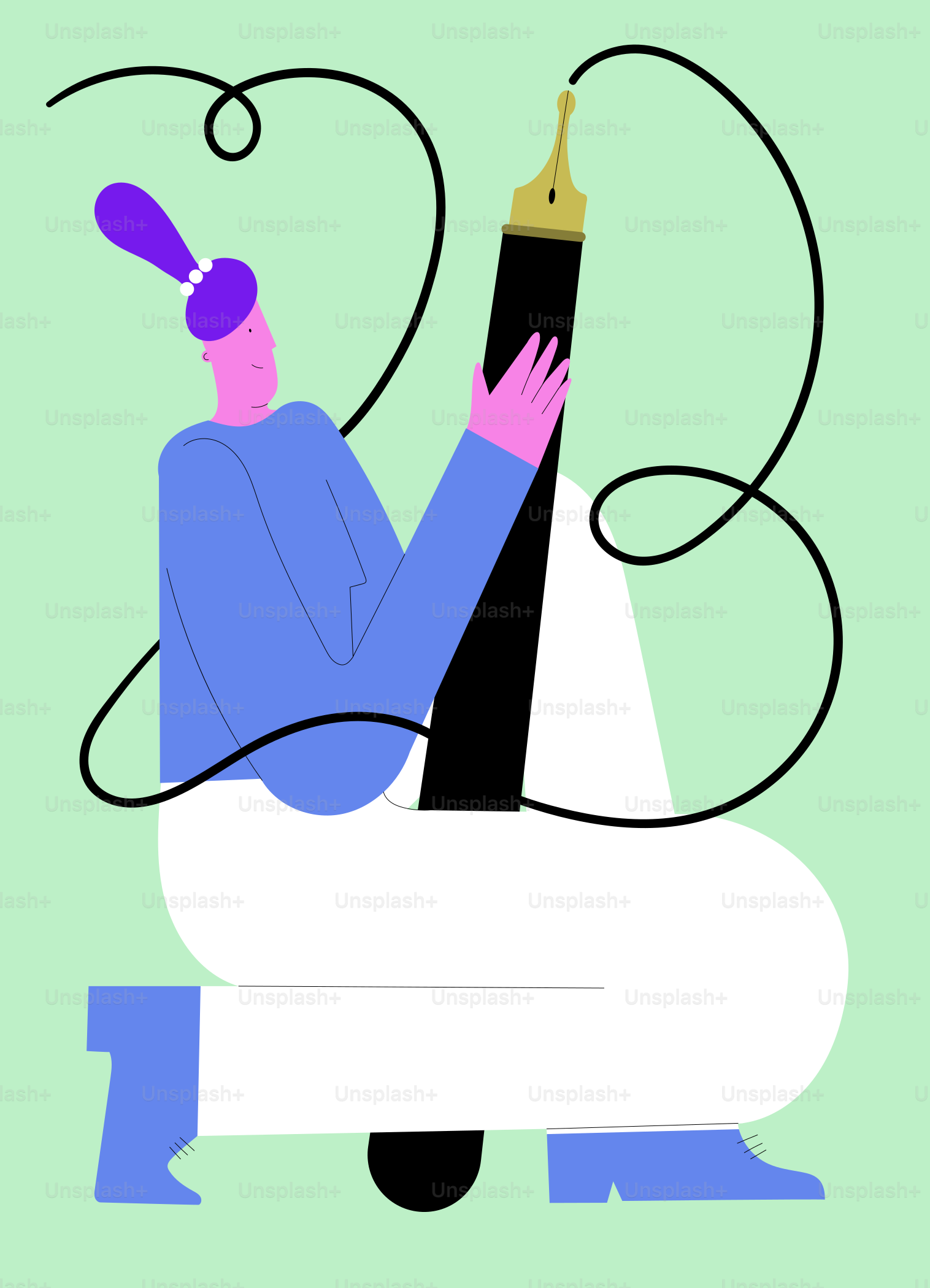 Un dibujo de una persona sentada en un inodoro vector – Imagen de ...