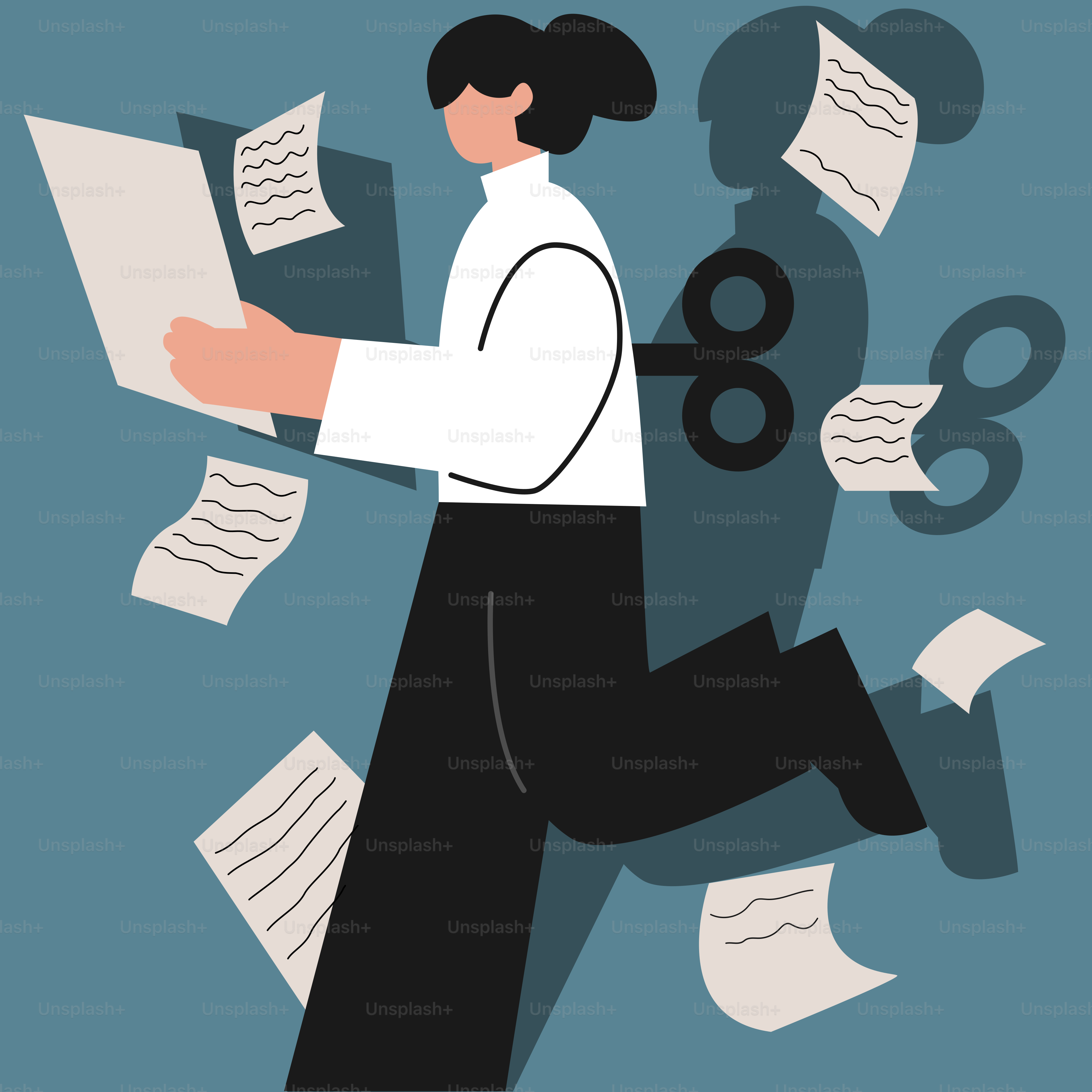 A man is running with papers in his hand vector – Corporate Image on ...