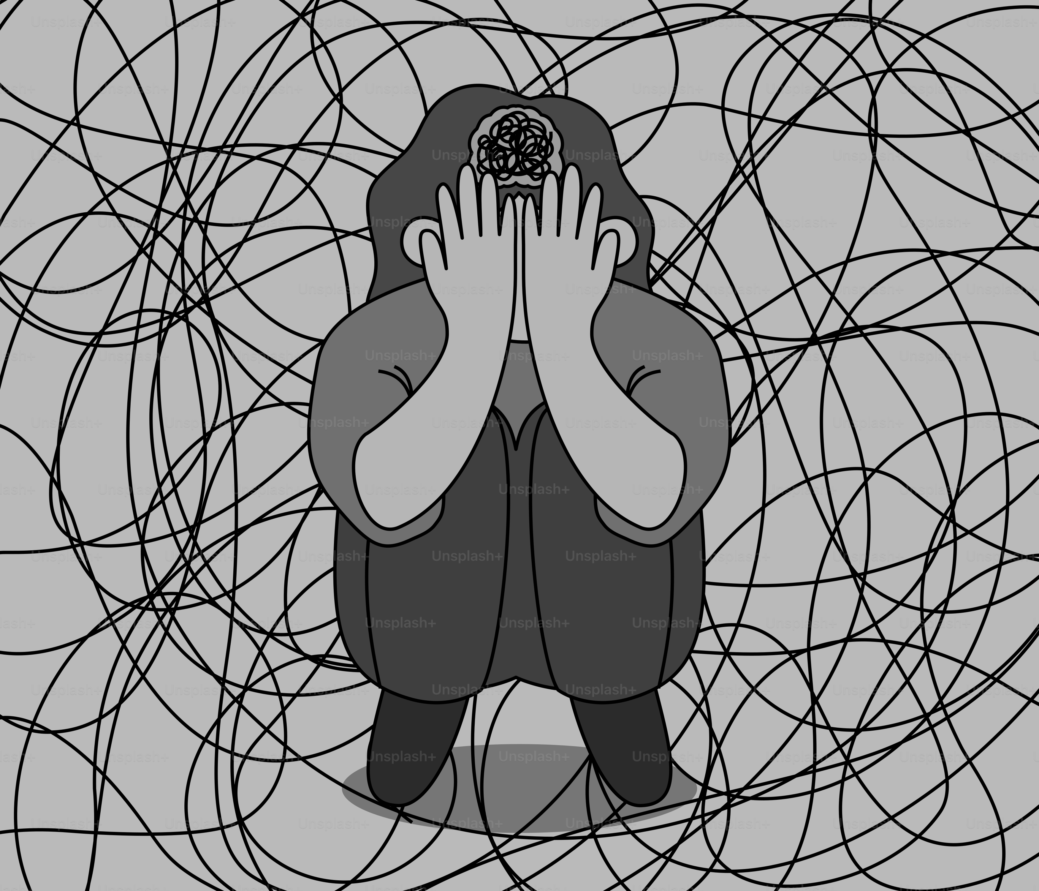 A person covering their face with their hands vector – Medical Image on ...