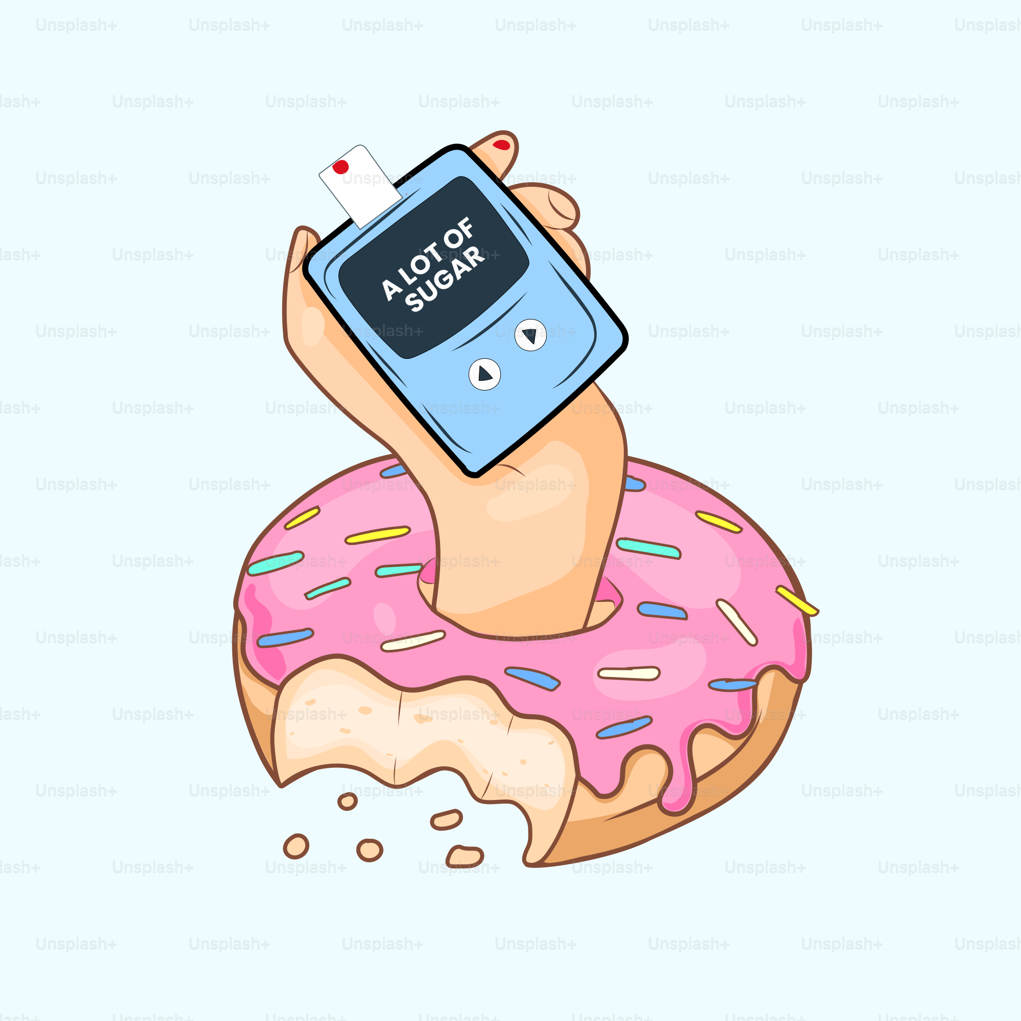 A donut with a cell phone sticking out of it vector – Medical Image on ...