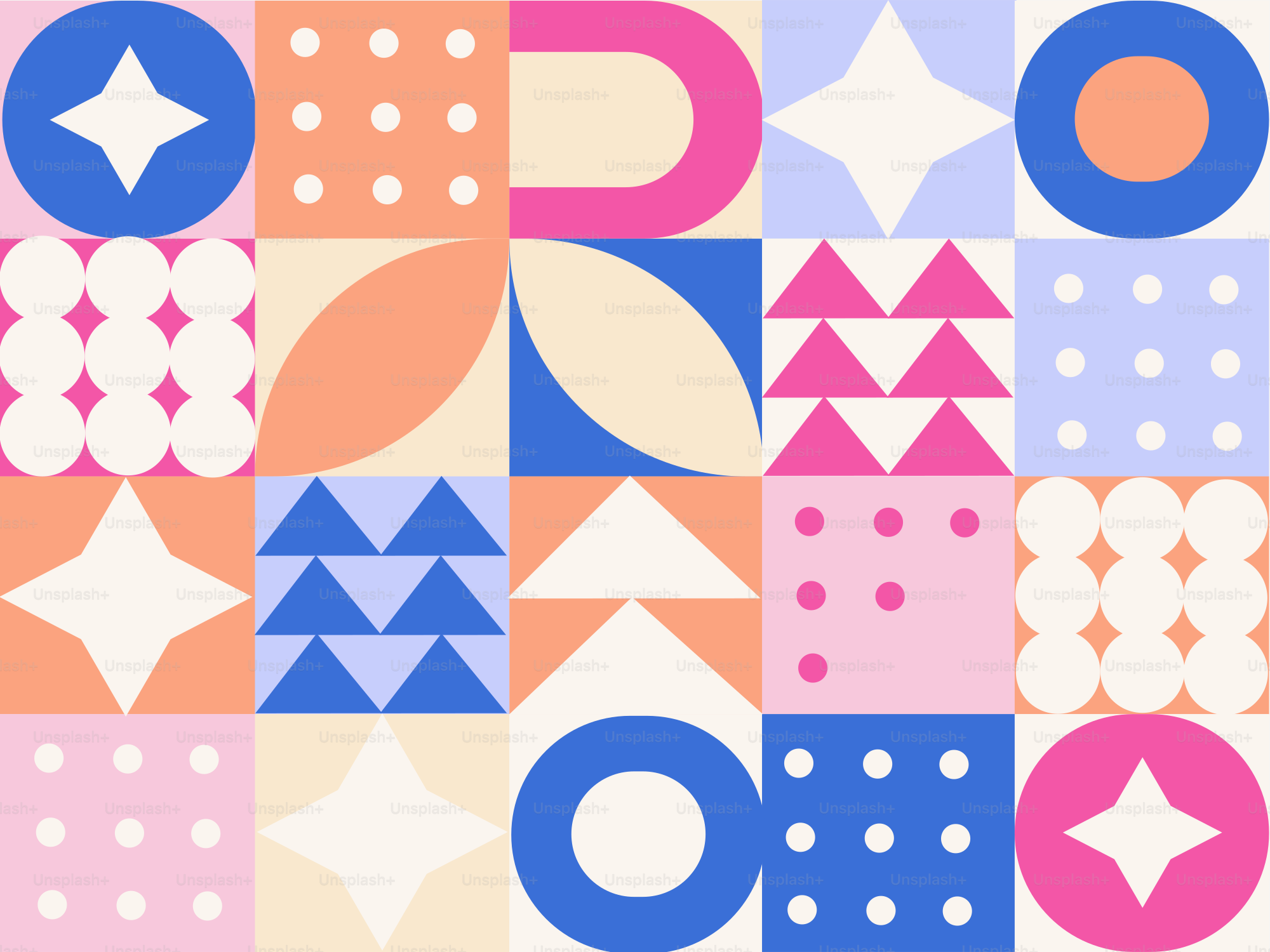 A colorful pattern with different shapes and sizes vector – Geometric ...