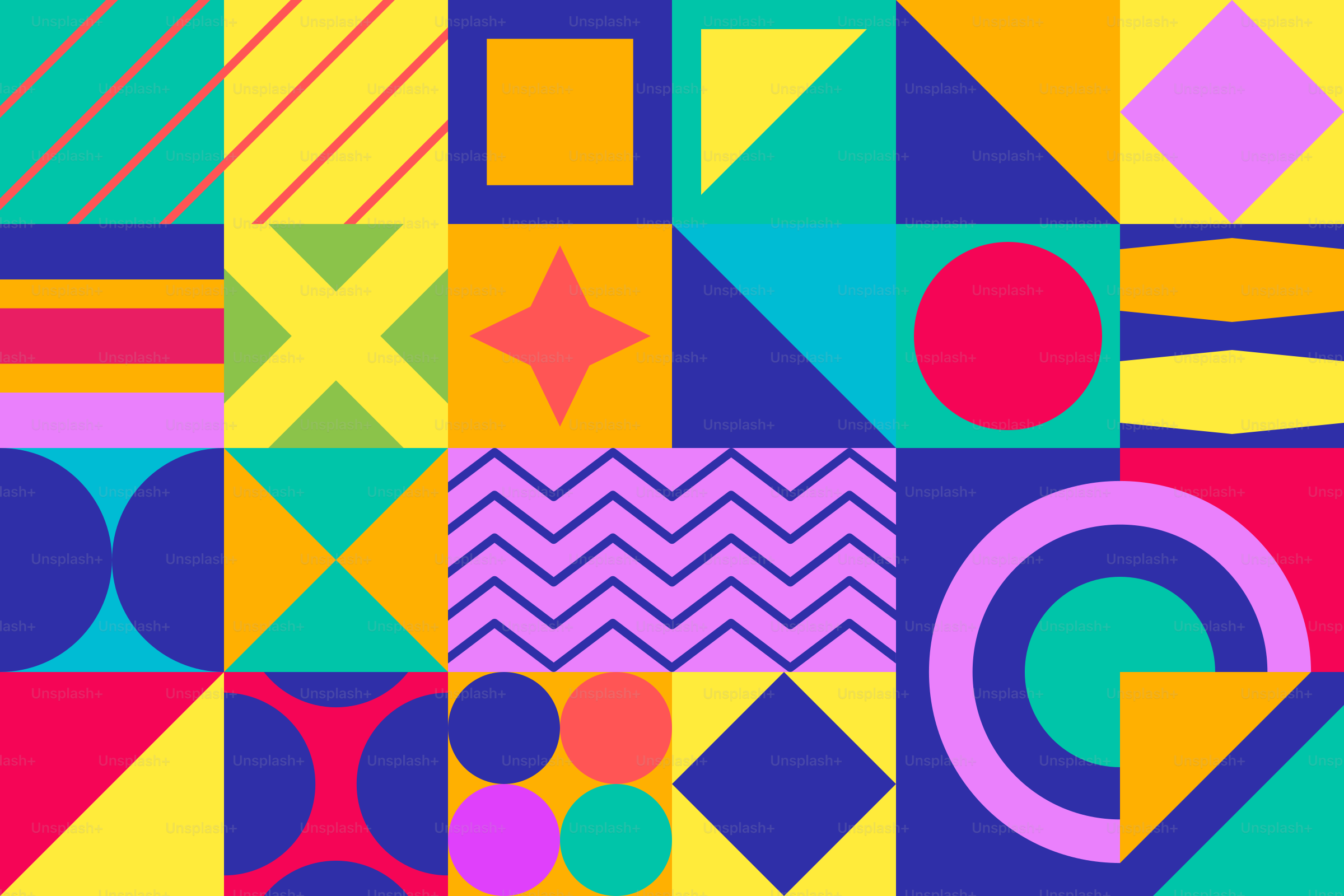 A multicolored pattern of geometric shapes vector – Wallpaper Image on ...