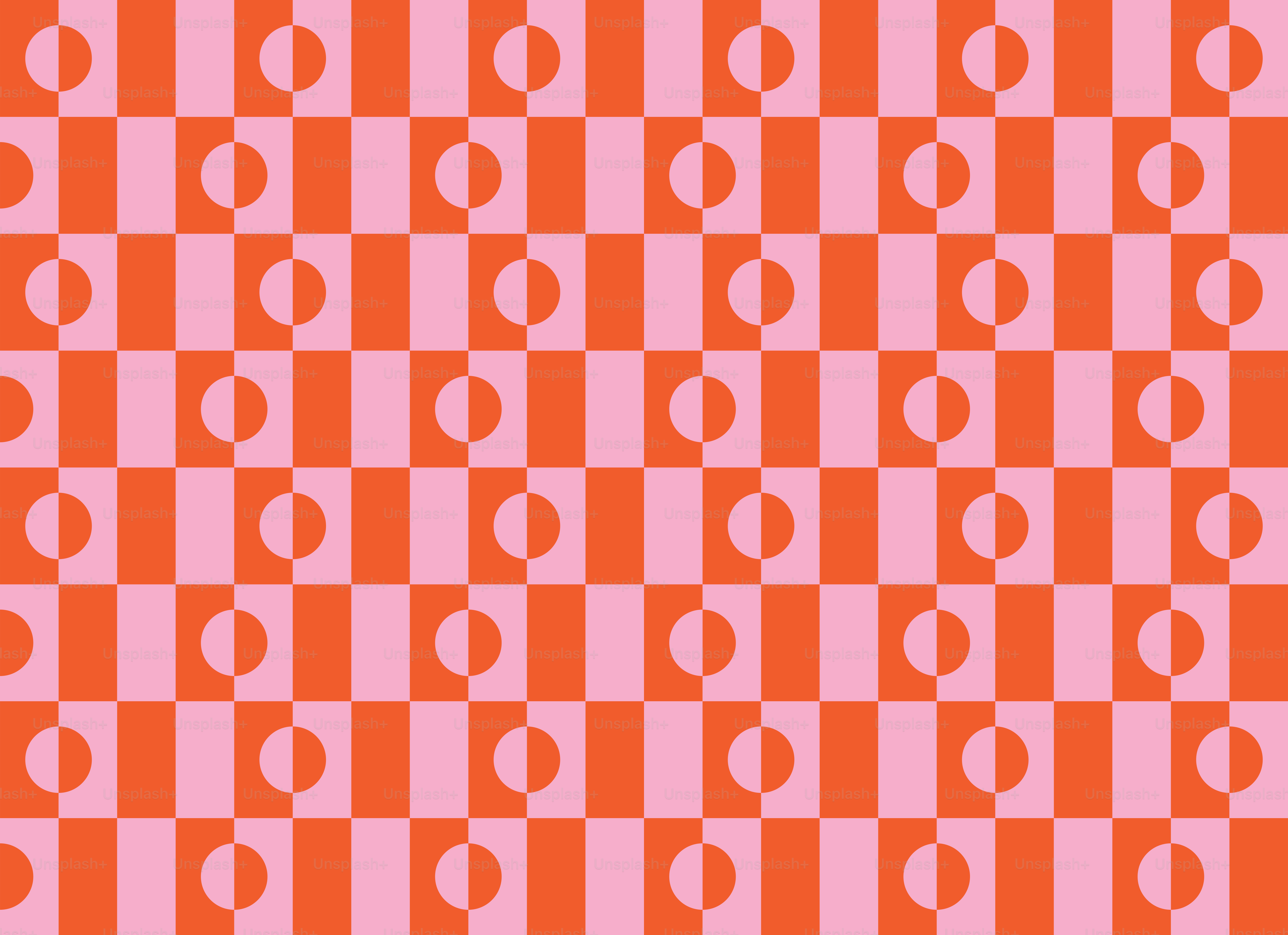 An orange and pink pattern with circles on it vector – Geometric ...