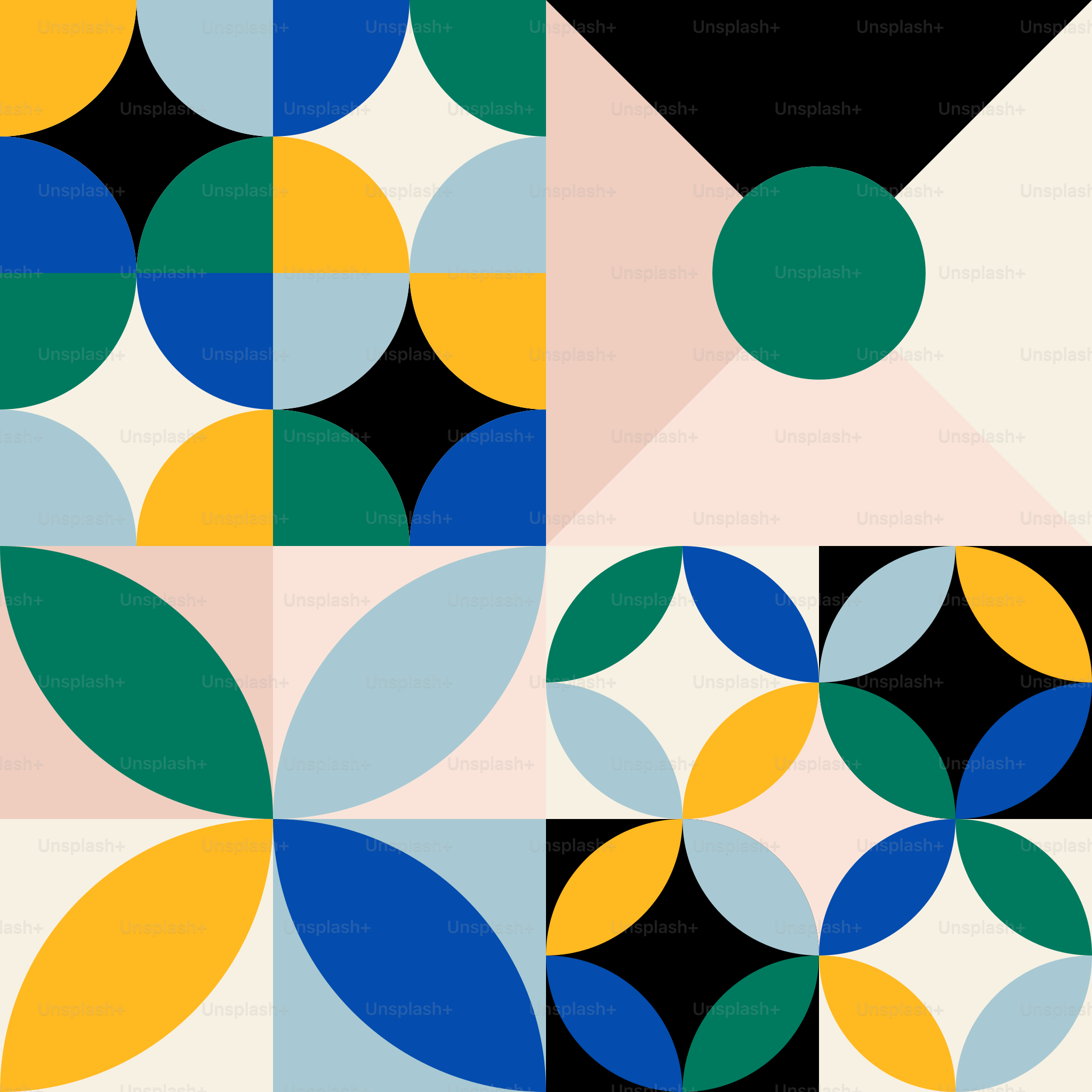 A colorful geometric design with a black background vector – Geometric ...