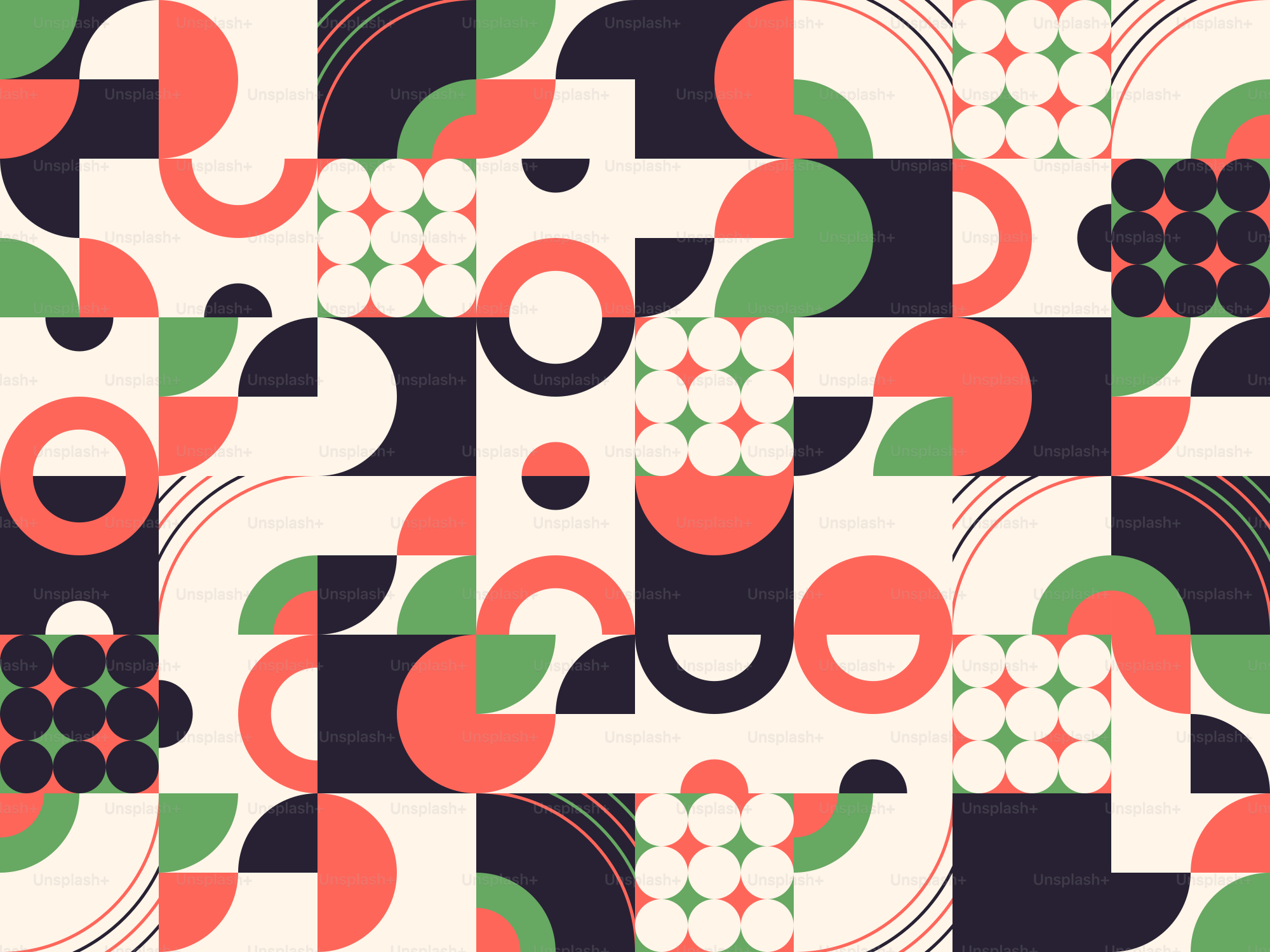 A very colorful pattern with many different shapes vector – Wallpaper ...