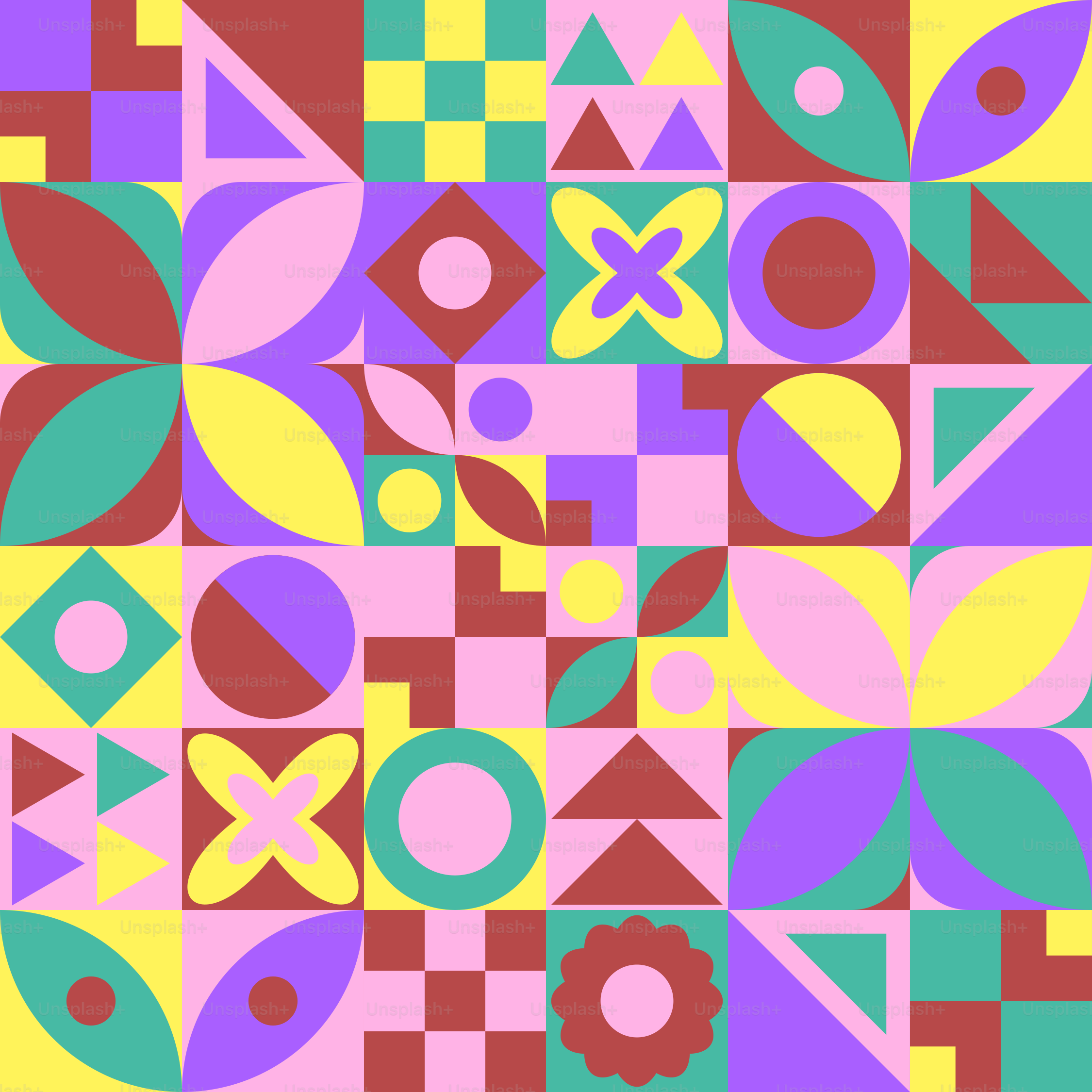 A very colorful pattern with a lot of shapes vector – Wallpaper Image ...