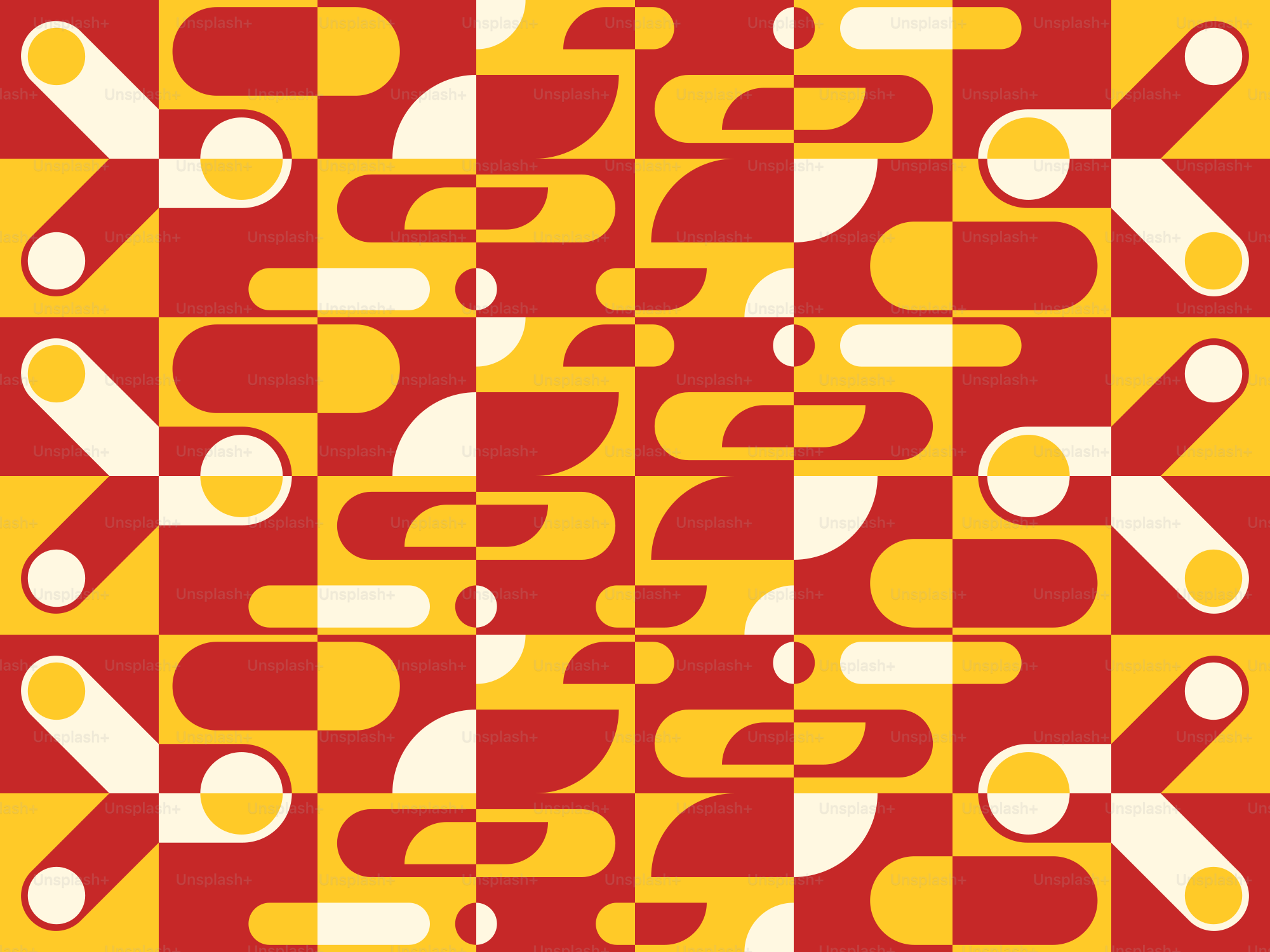 A red and yellow pattern with white circles vector – Geometric Image on ...