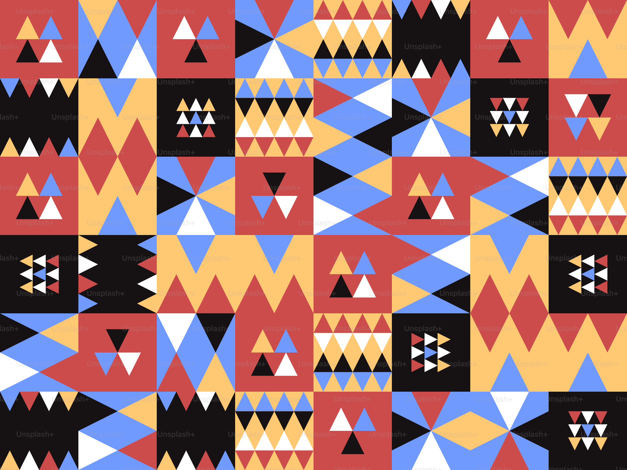 A colorful pattern of triangles and triangles vector – Wallpaper Image ...