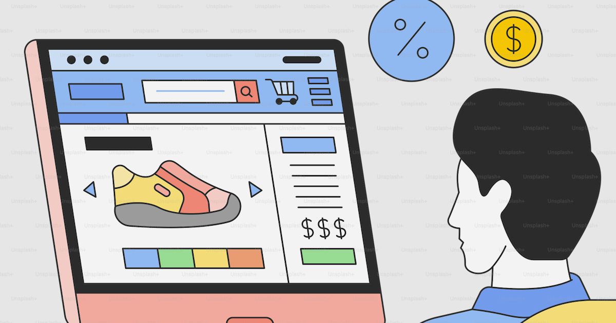 A Man Sitting In Front Of A Computer Screen Vector Online Shop Image On Unsplash