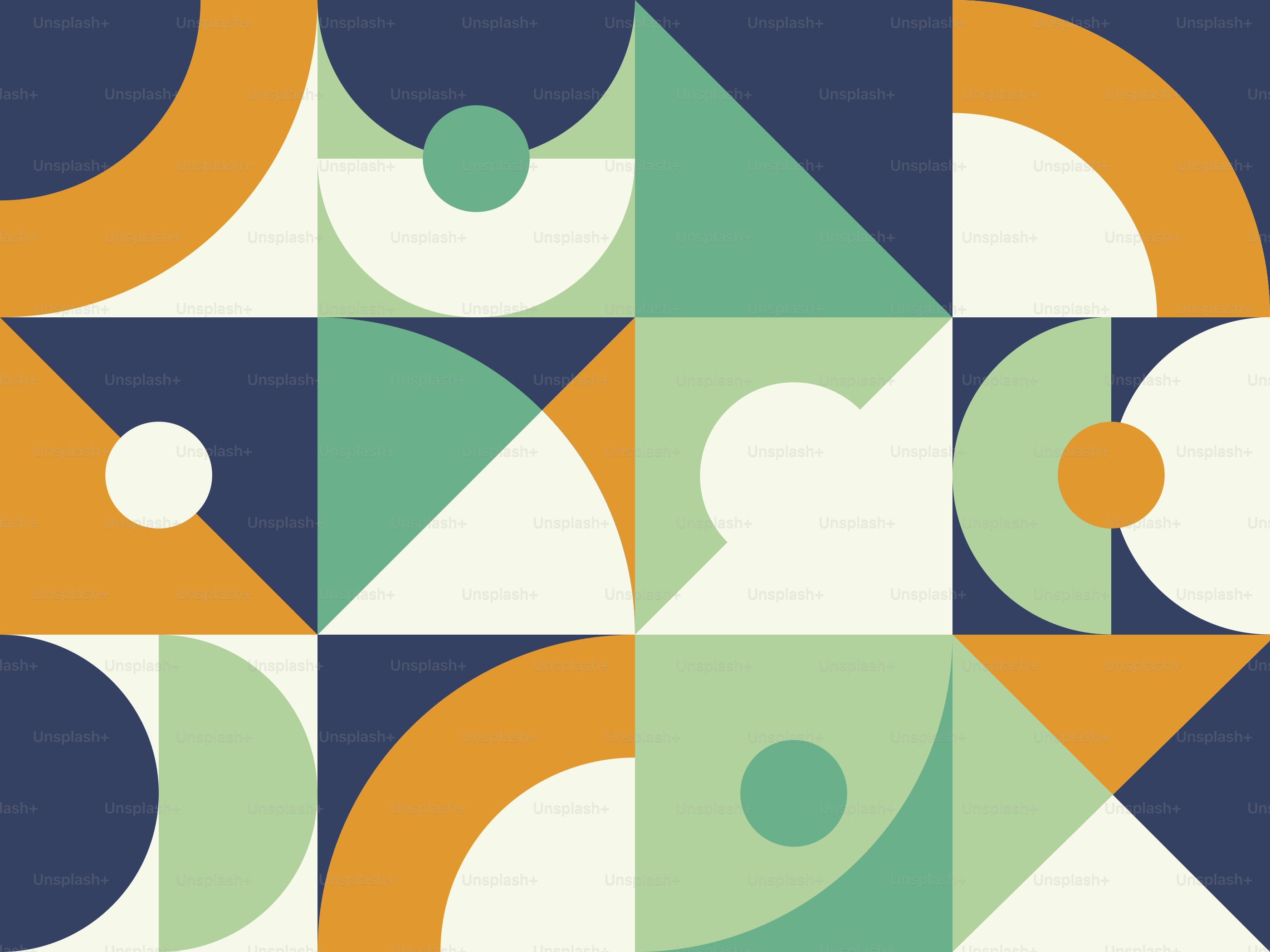 A colorful pattern with circles and shapes on it vector – Colorful ...