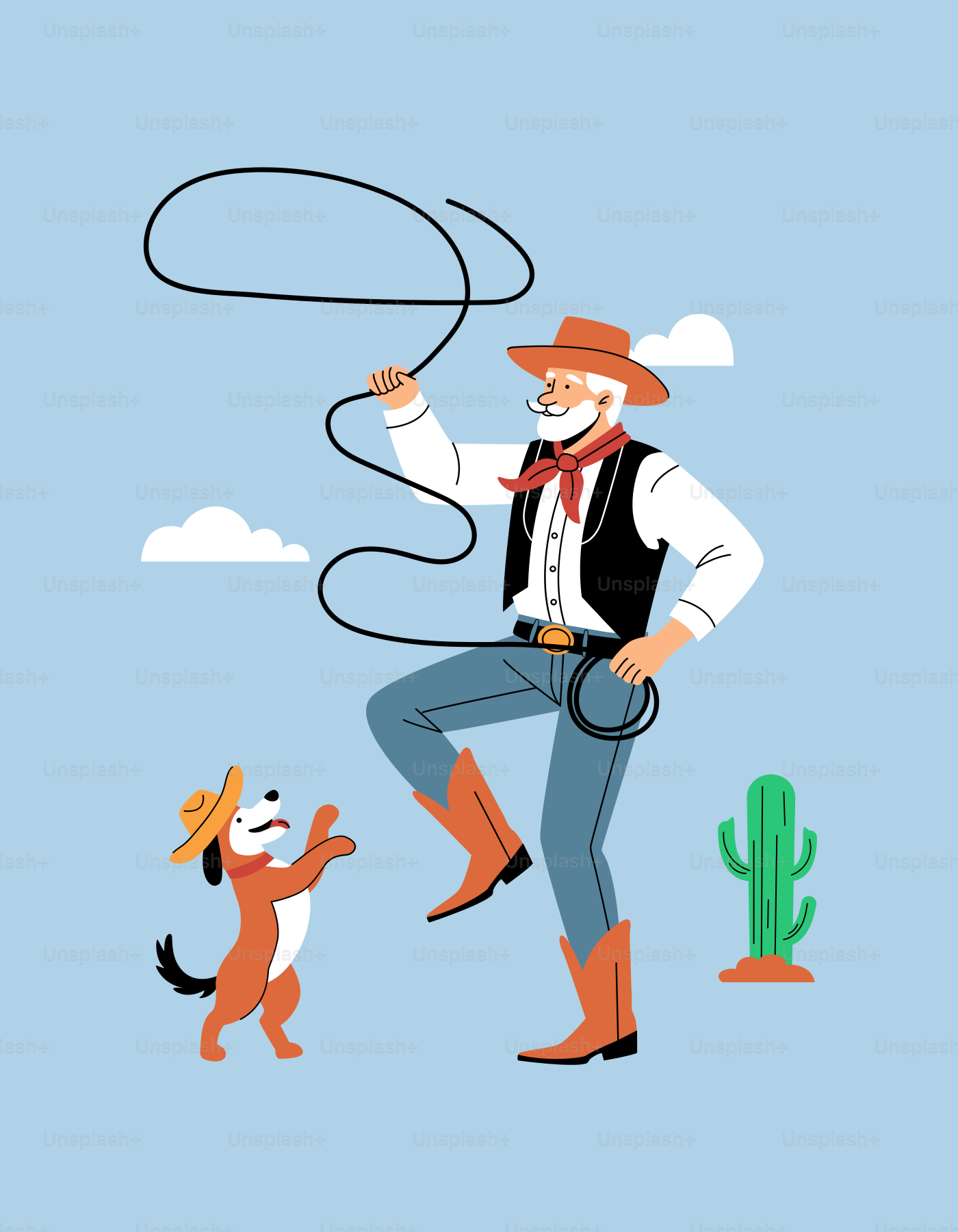 A man with a lasso and a dog vector – Dog Image on Unsplash