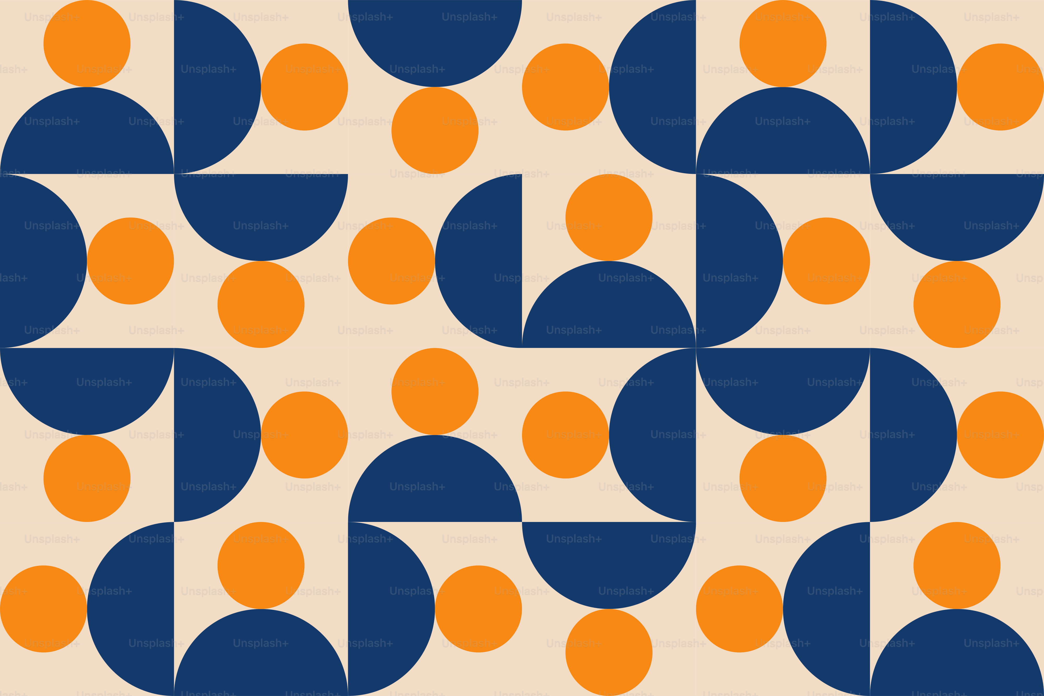 An orange and blue pattern on a white background vector – Geometric ...