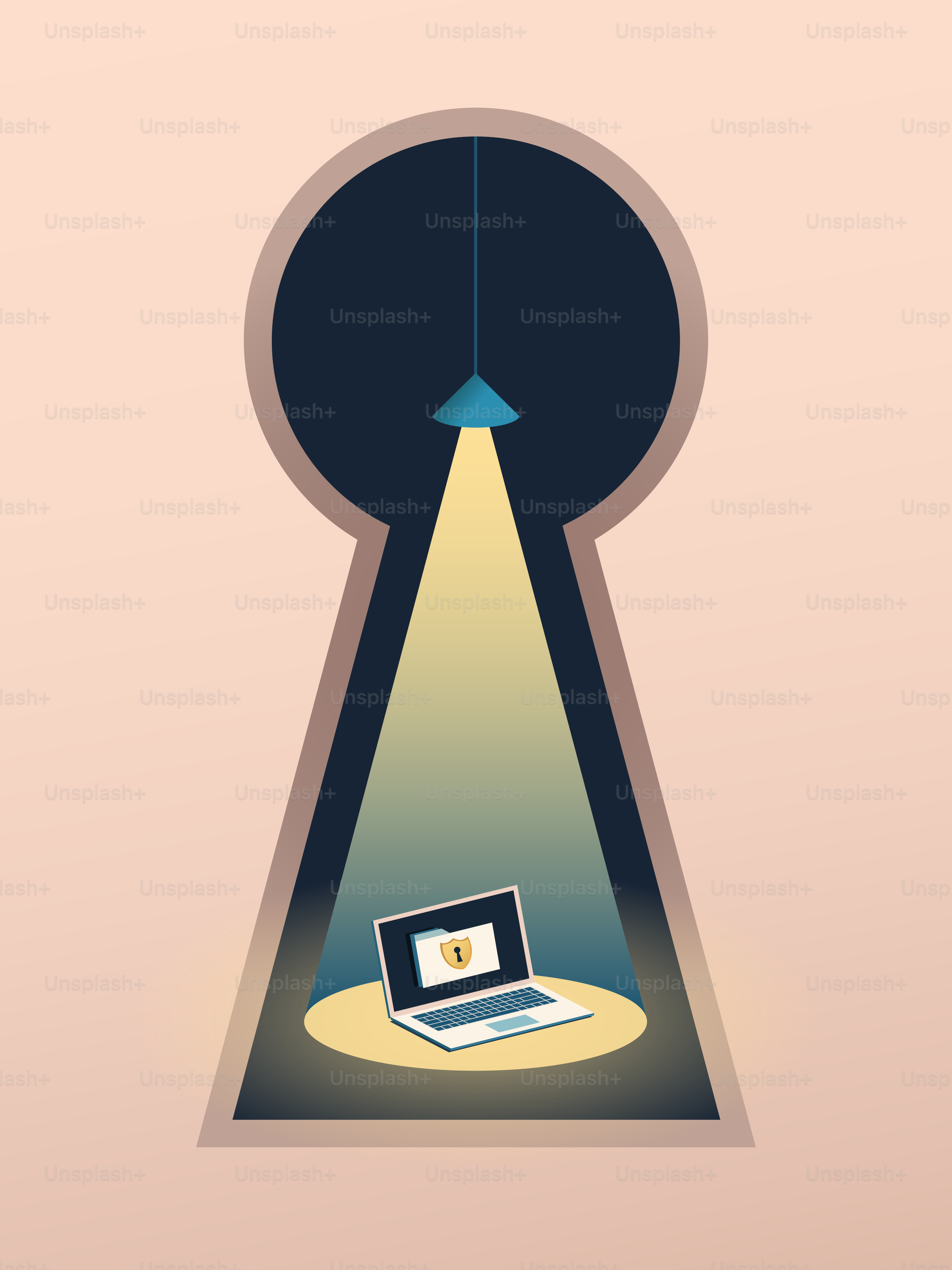A keyhole with a laptop inside of it vector – Technology Image on Unsplash