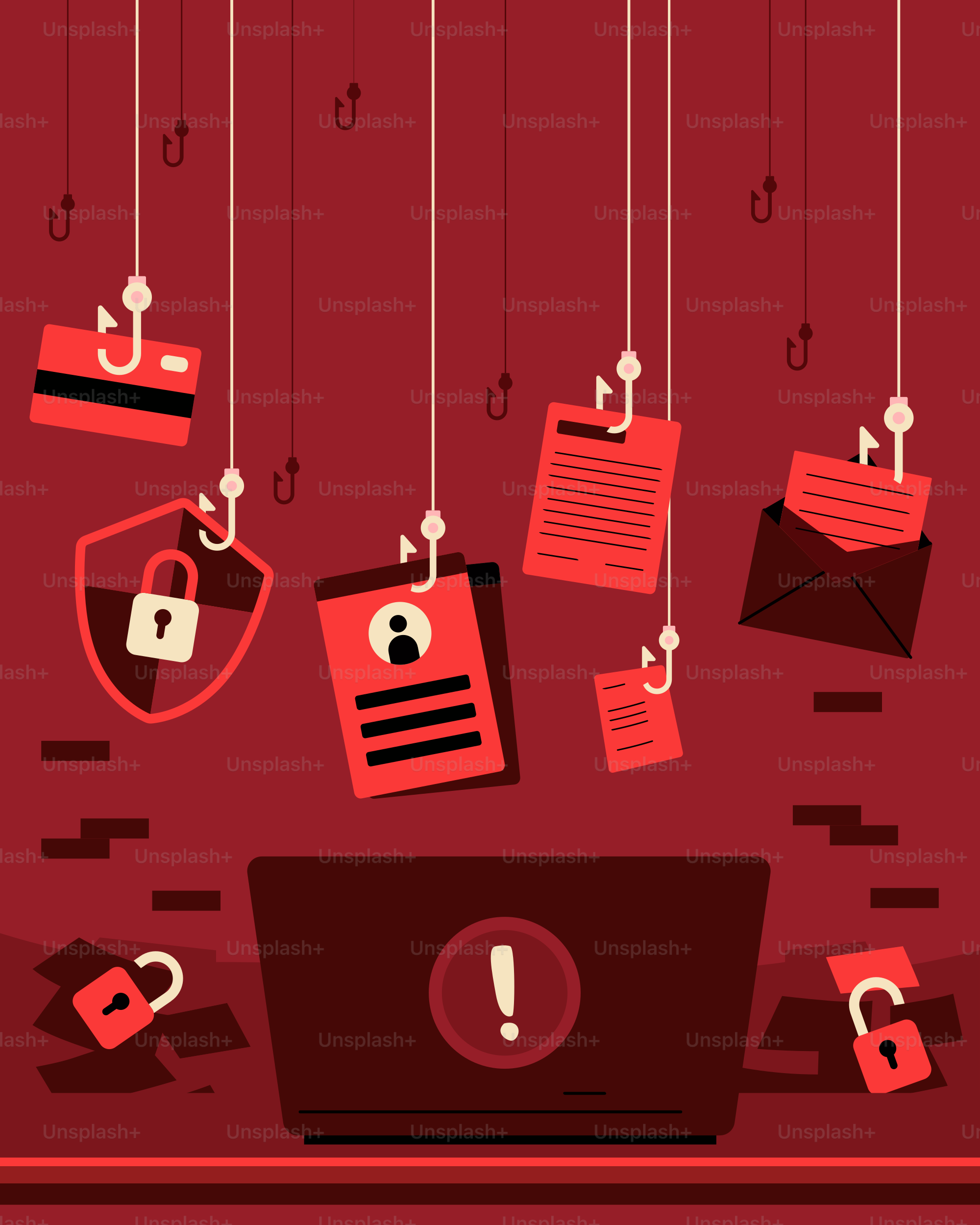 A computer screen with a bunch of magnets hanging from it vector ...