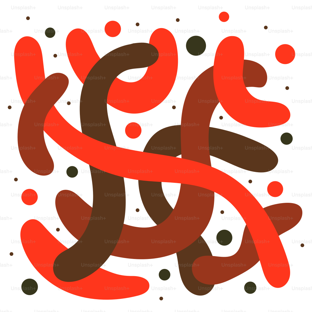 A red and brown design on a white background vector – Patterns Image on ...